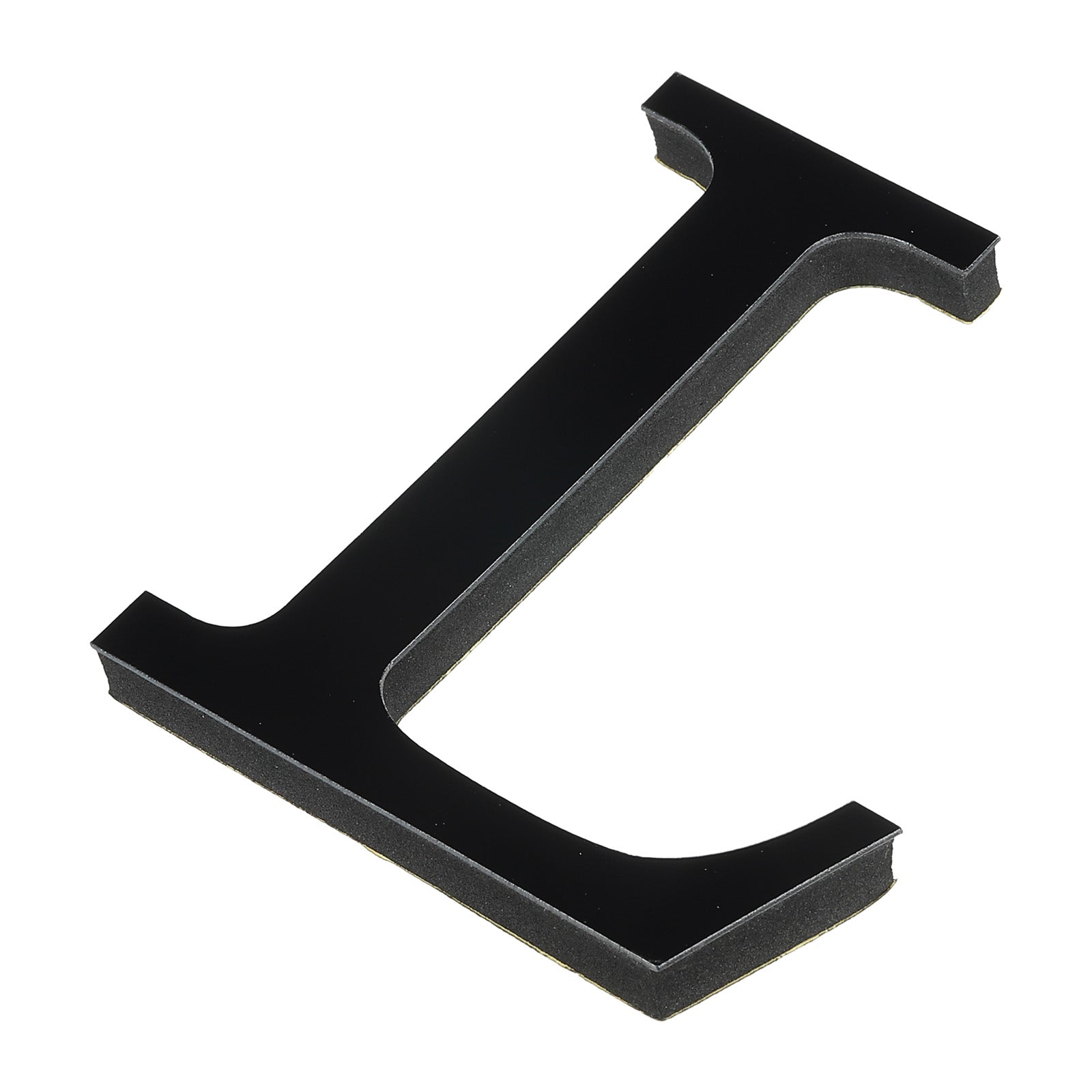 3D Acrylic Alphabet Mirror Wall Stickers Letter L Self-Adhesive Black ...