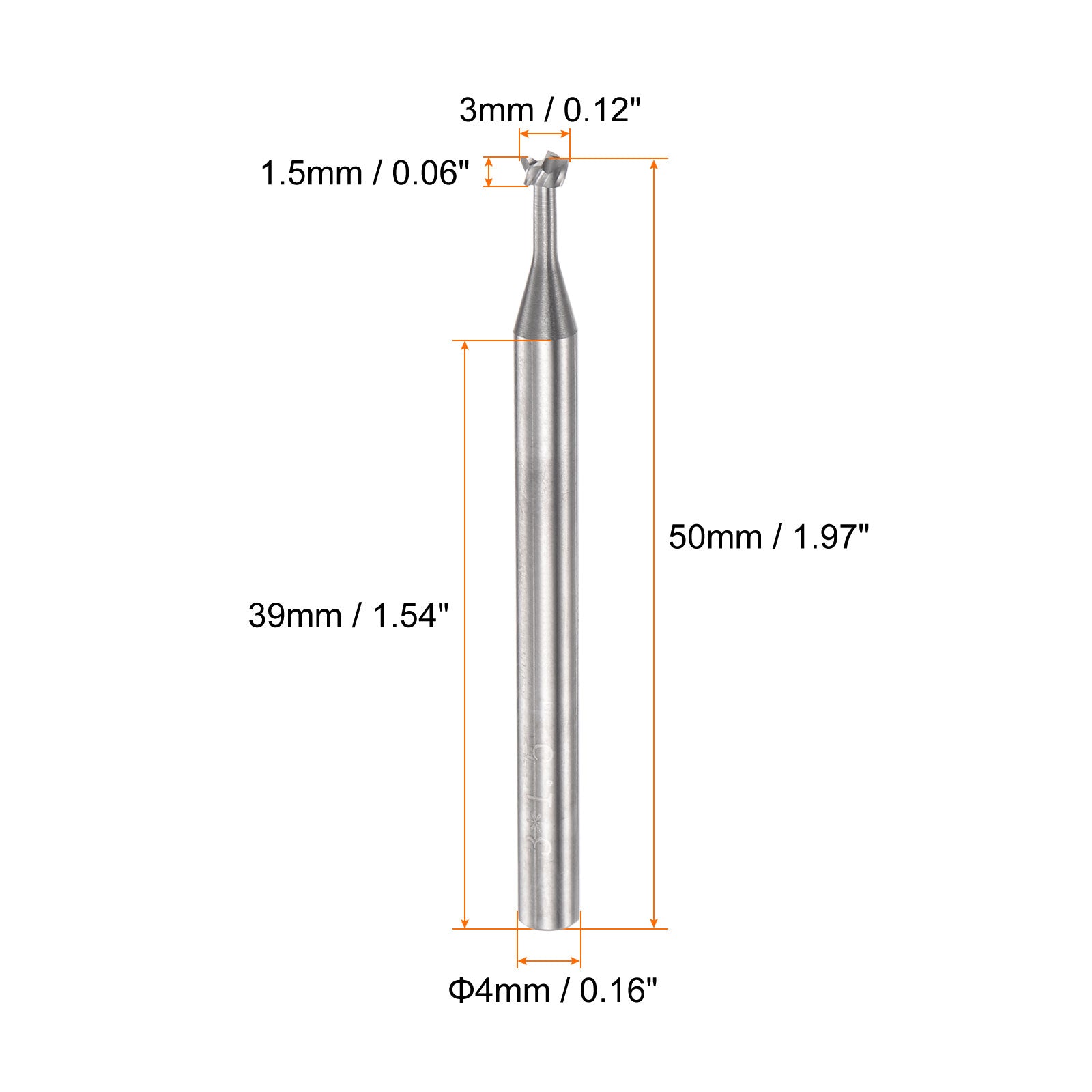3mm x 1.5mm Solid Carbide 4 Flutes T Slot End Mill Cutter for Aluminum ...