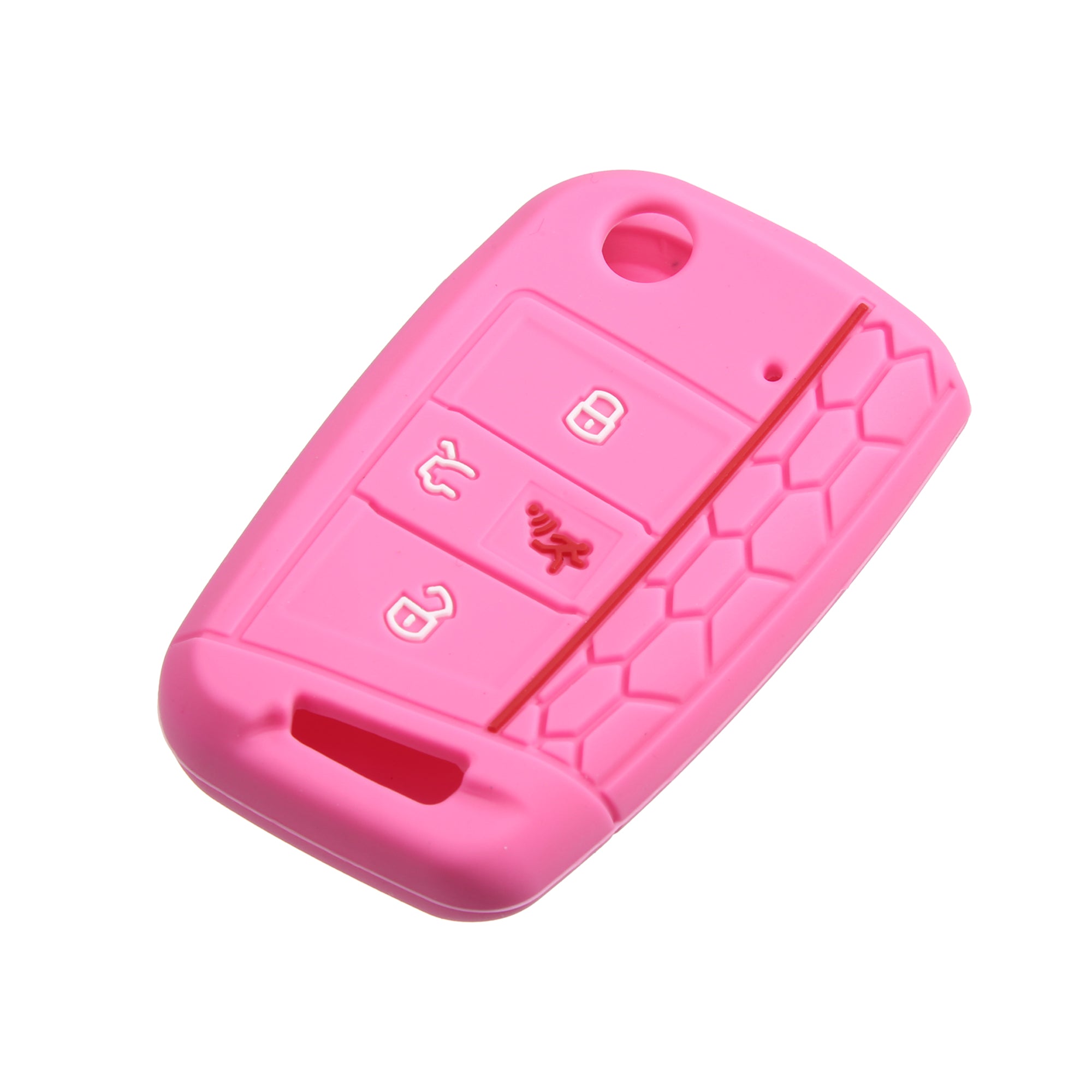 1 Pcs Pink Silicone 4 Buttons Remote Key Fob Cover Case Protector for ...