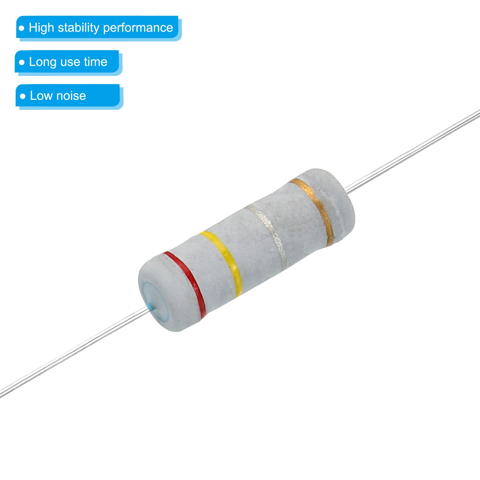 3Watt 0.24 Ohm Carbon Film Resistor, 20 Pcs 5% Tolerance Resistors ...