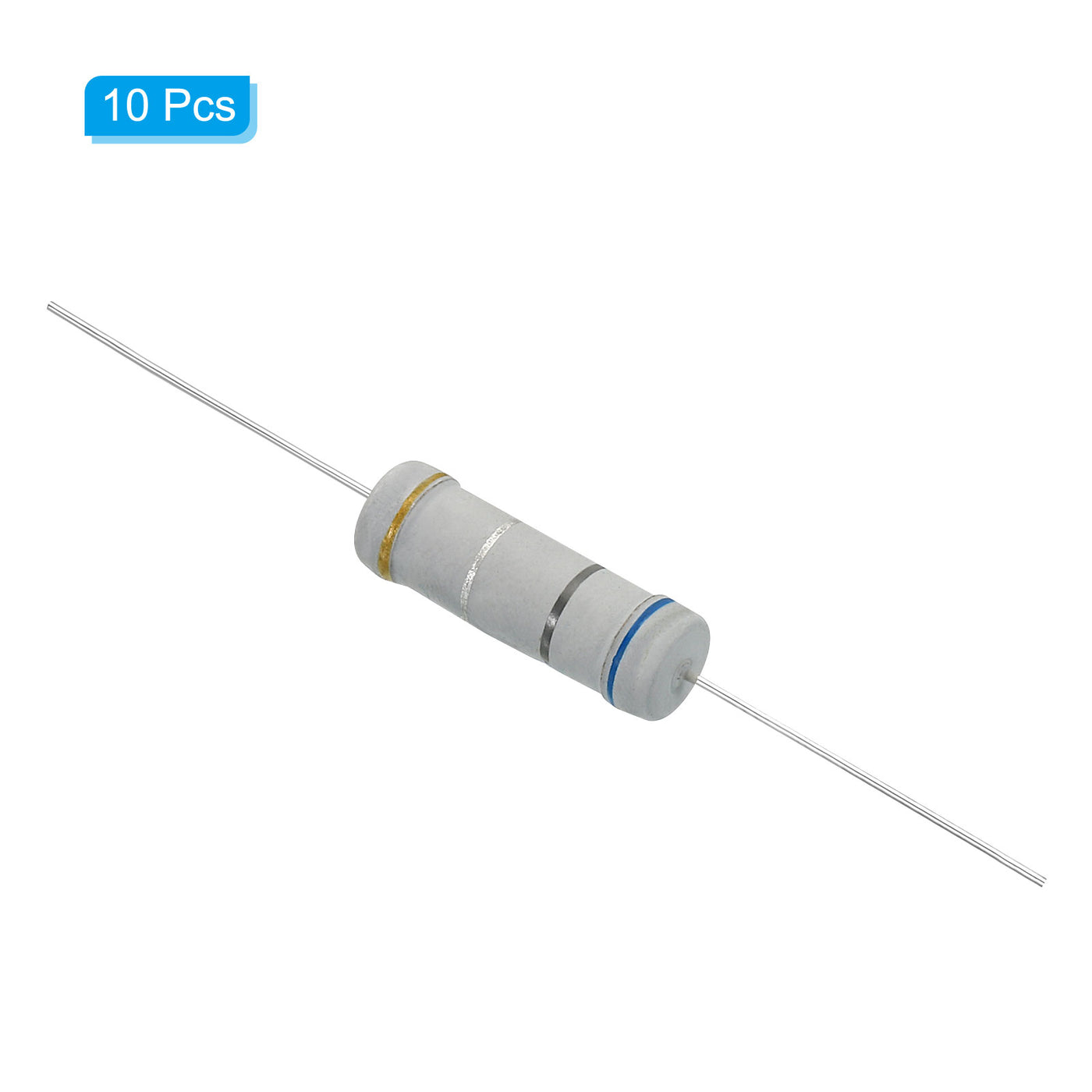 10Pcs 5W 0.68 Ohm 5% Tolerance Carbon Film Resistor, Axial Lead ...
