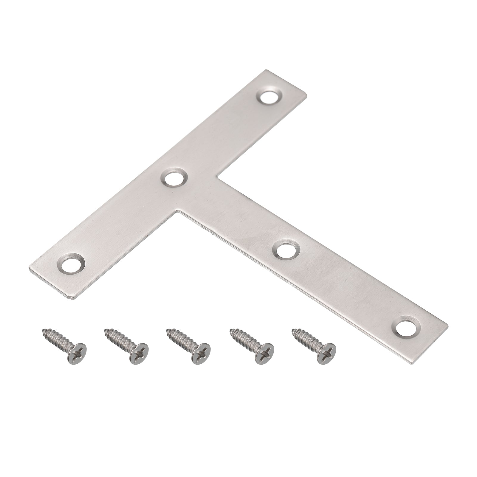 Uxcell T Shape Bracket, 120x120x2mm Stainless Steel Flat Repair Plates ...