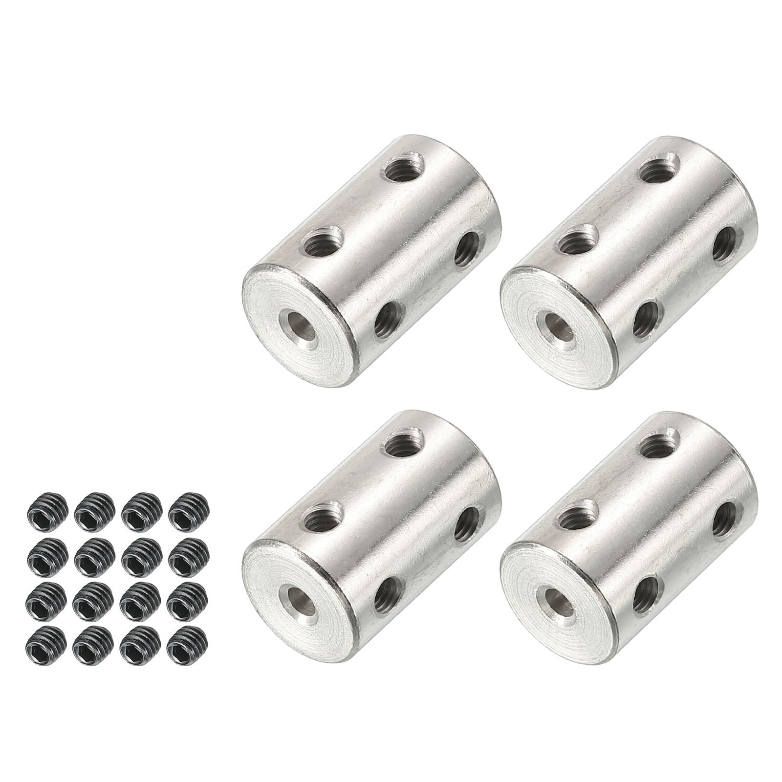 Shaft Coupler L22xD14 3.17mm Stainless Steel W Screw Silver 4Pack ...