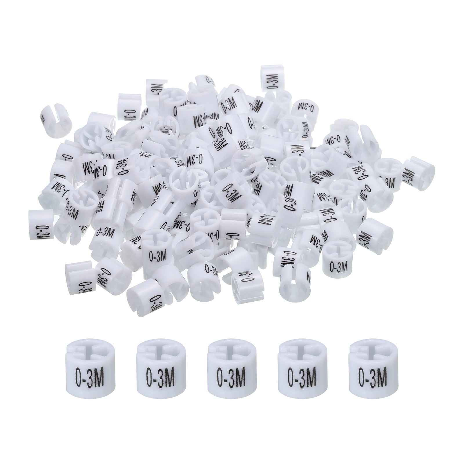 Clothes Hanger Marker (0-3M, White) Colored Hanger Sizer Garment ...