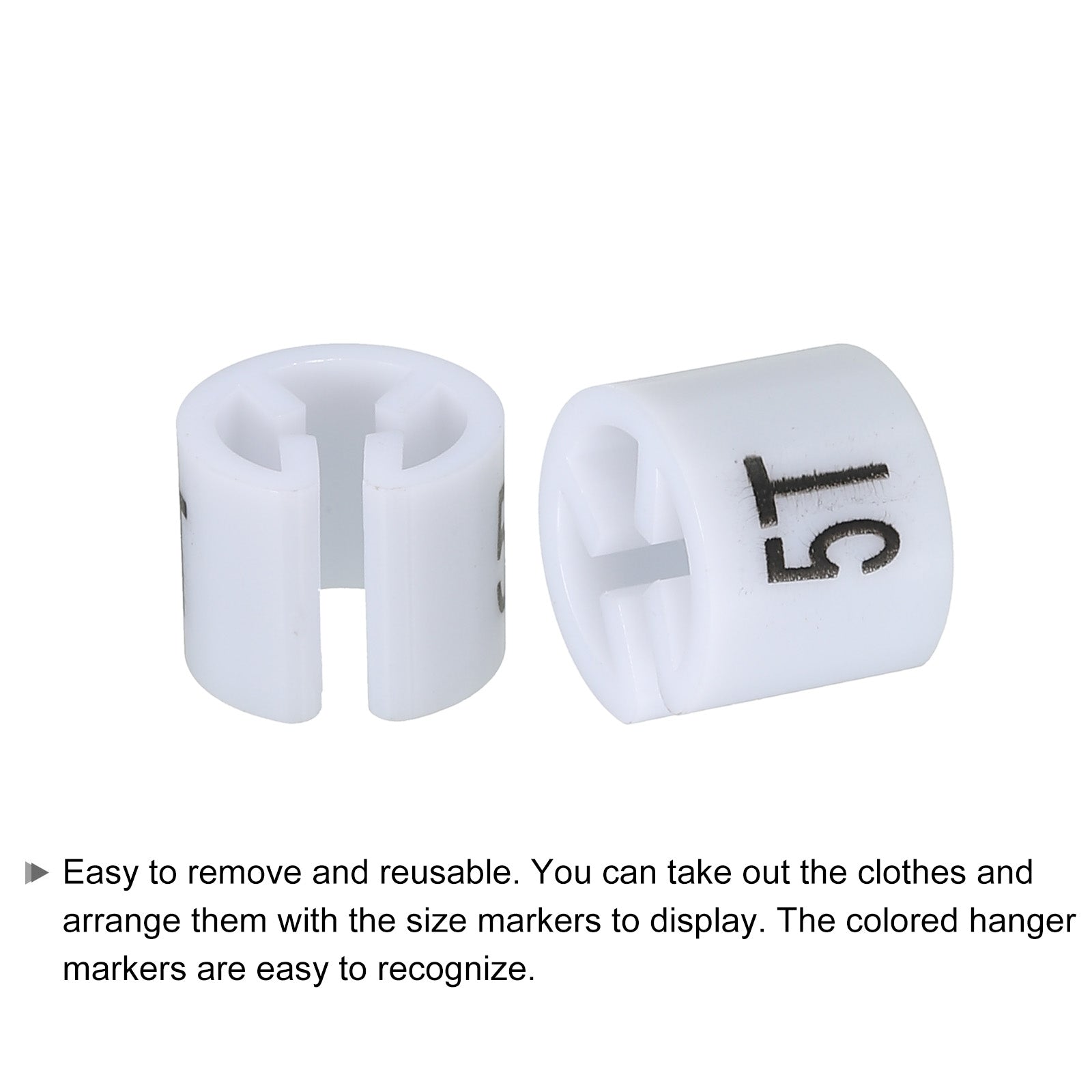 150 x Clothes Hanger Marker 5T White Colored Hanger Sizer Garment Tag ...