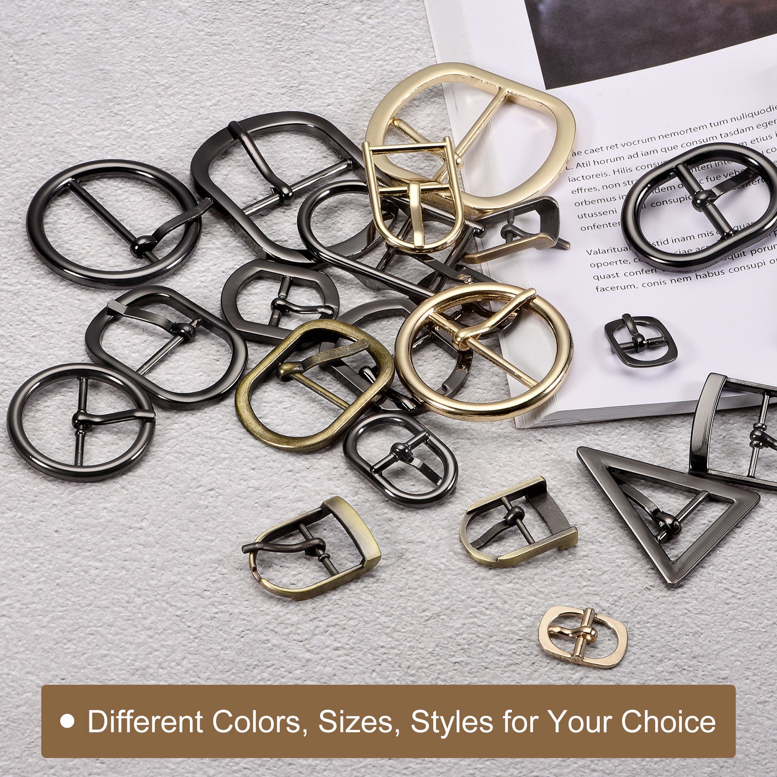 Uxcell 5Pcs 0.59" Single Prong Belt Buckle Oval Center Bar Buckles for ...