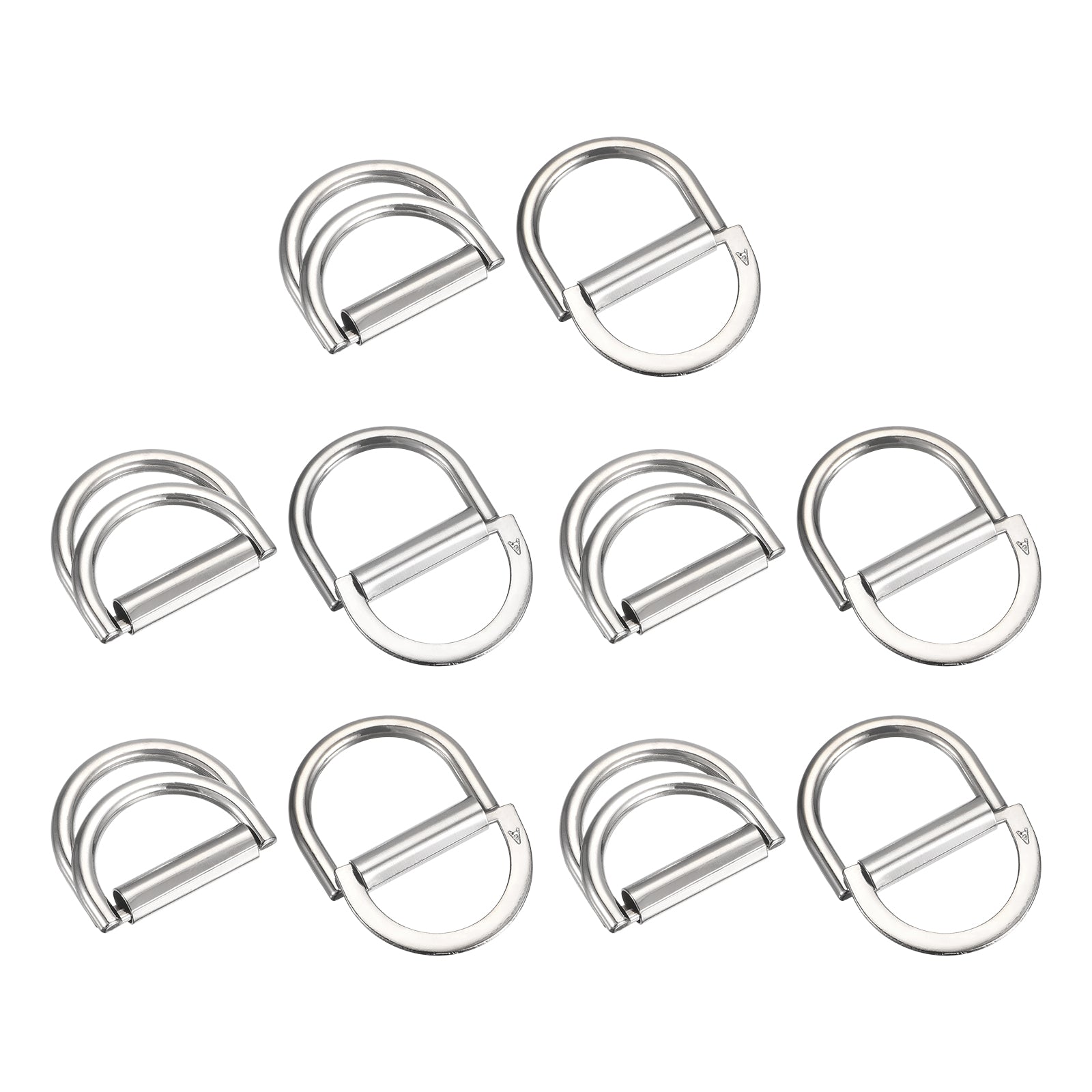 Uxcell Double D-Ring Buckles, 10pcs 20mm(0.79") Metal Adjustable D ...