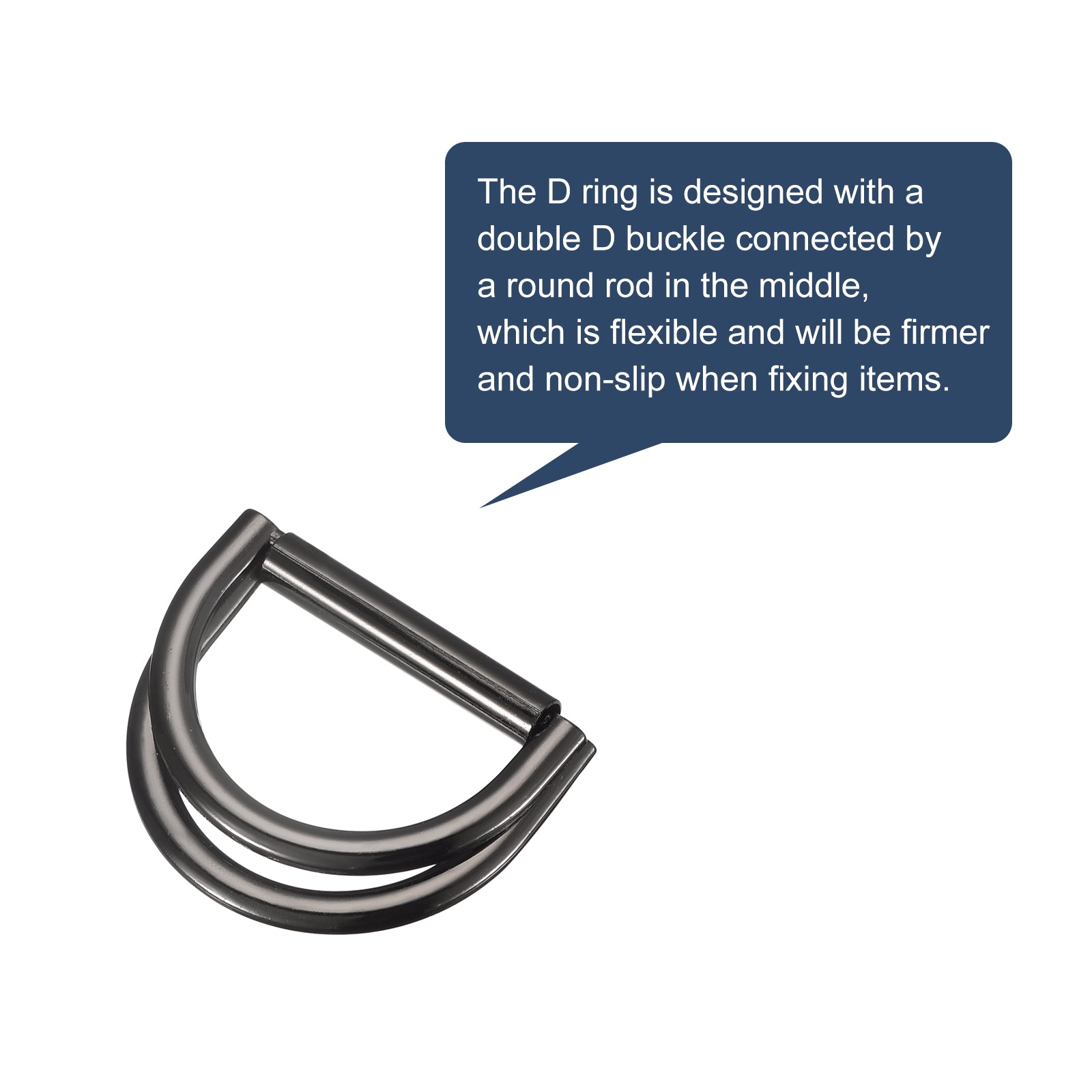 Uxcell Double D-Ring Buckles, 6pcs 30mm(1.18") Metal Adjustable D Rings ...