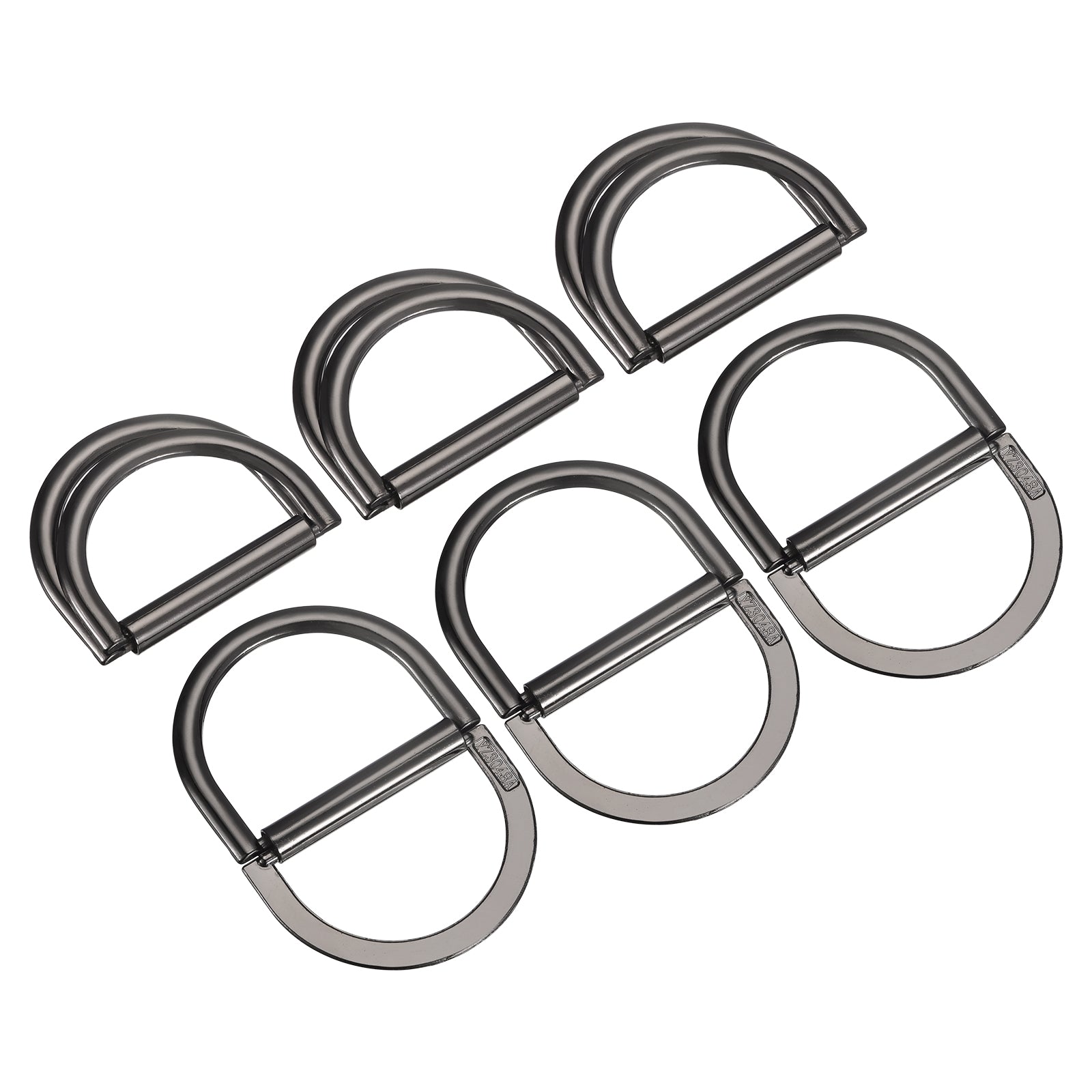 Uxcell Double D-Ring Buckles, 6pcs 30mm(1.18") Metal Adjustable D Rings ...
