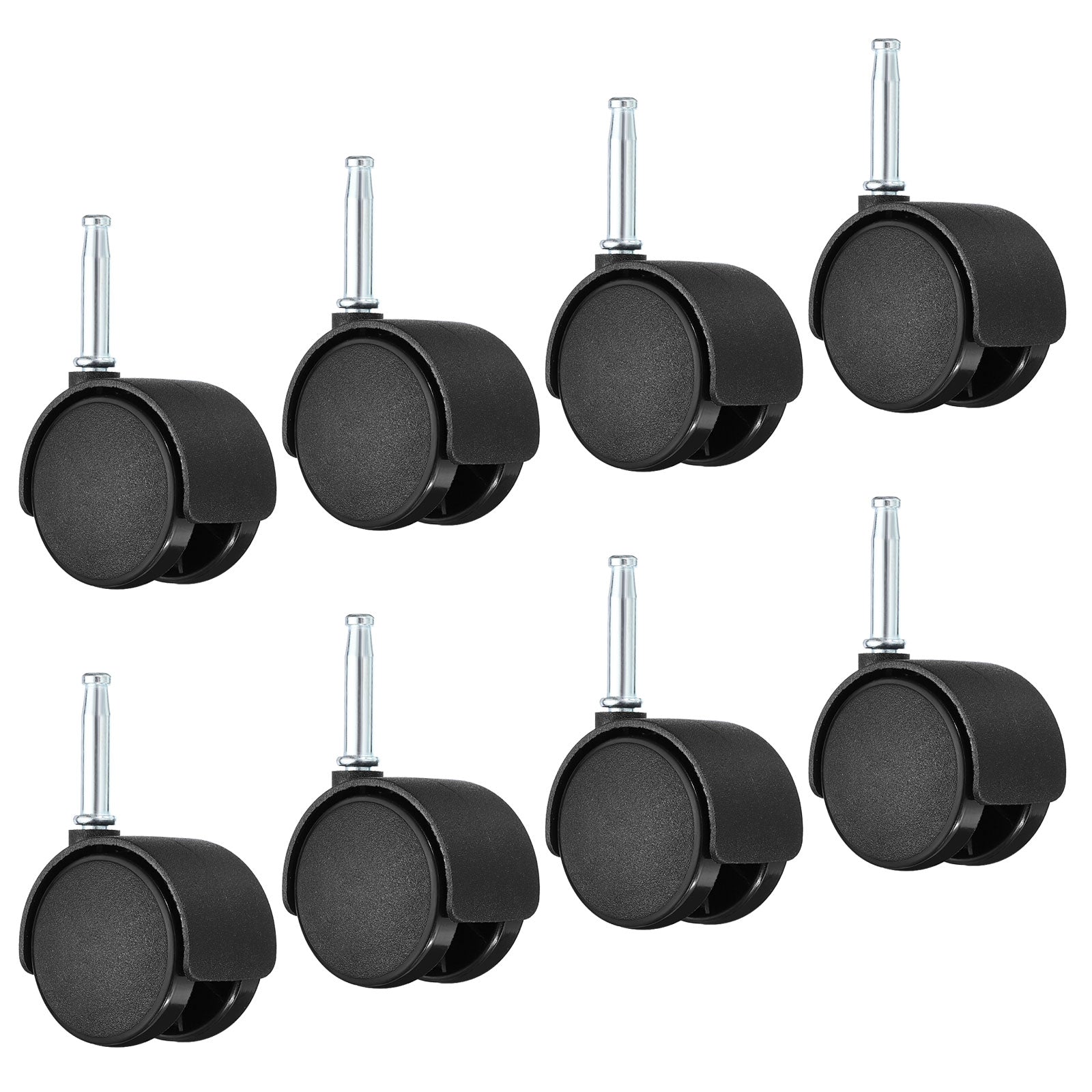 2 Inch Swivel Stem Casters, 8 Pack Nylon 360 Degree Insert Swivel Stem ...