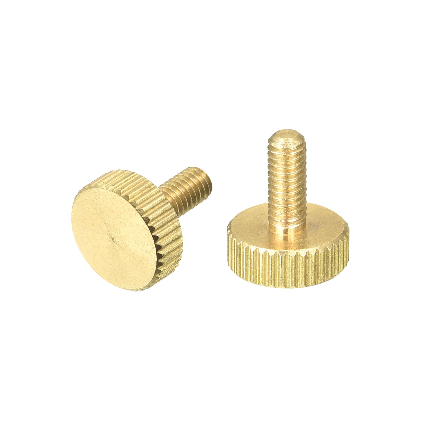 Uxcell Knurled Thumb Screws, M4x10mm Flat Brass Bolts Grip Knobs ...