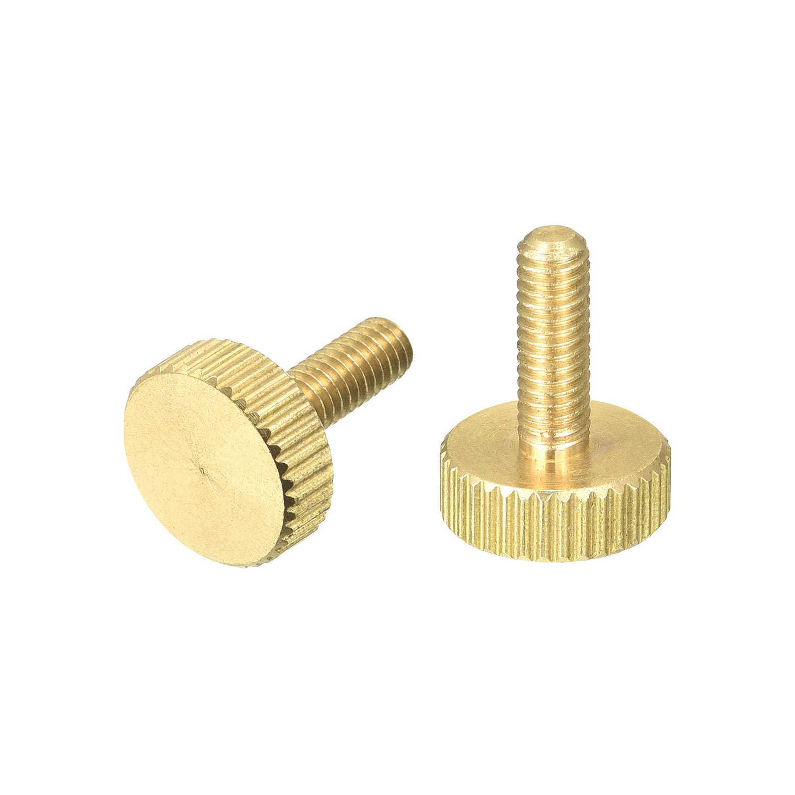 Uxcell Knurled Thumb Screws, M4x12mm Flat Brass Bolts Grip Knobs ...