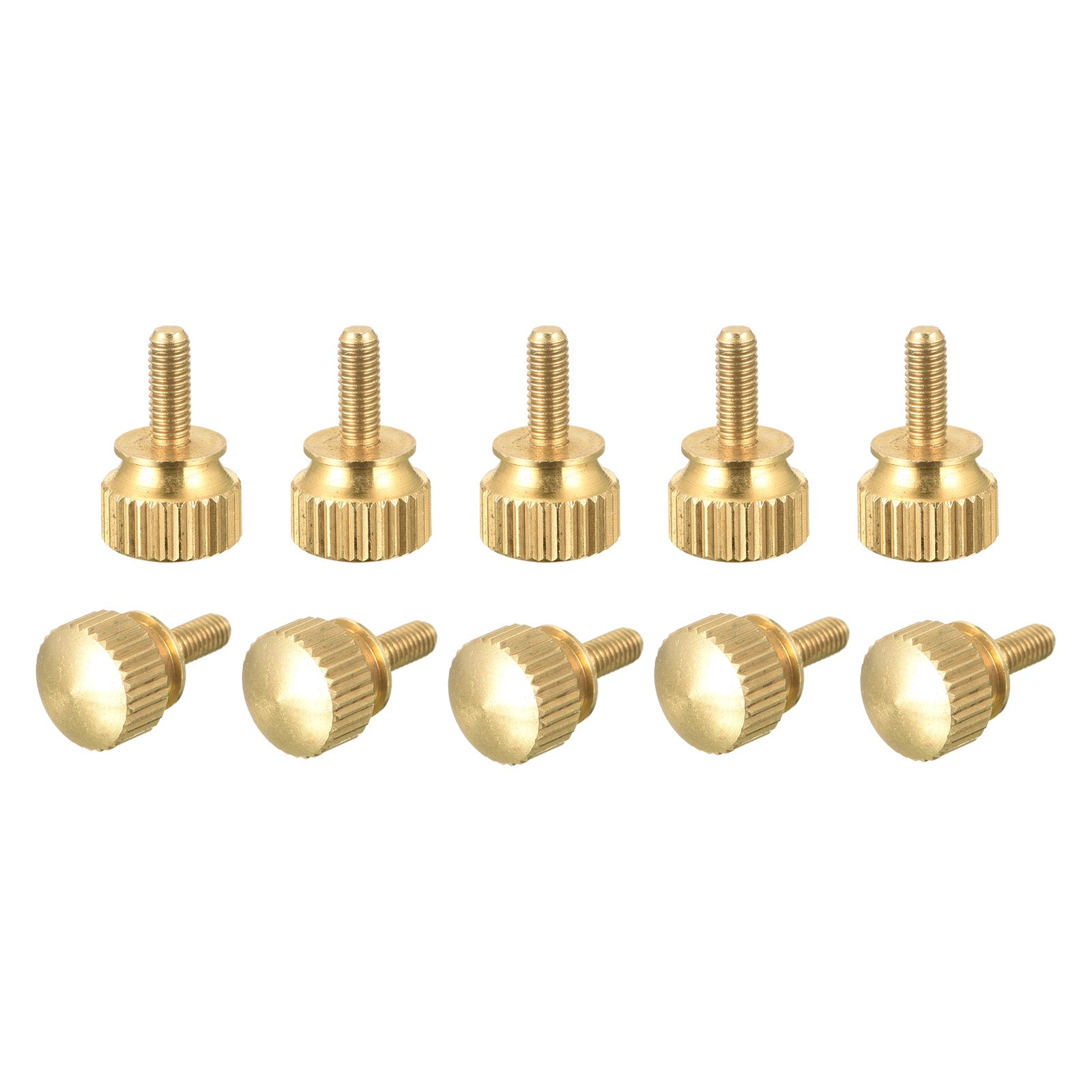 Uxcell 10Pcs Knurled Thumb Screws, M3x8mm Brass Shoulder Bolts Stepped ...