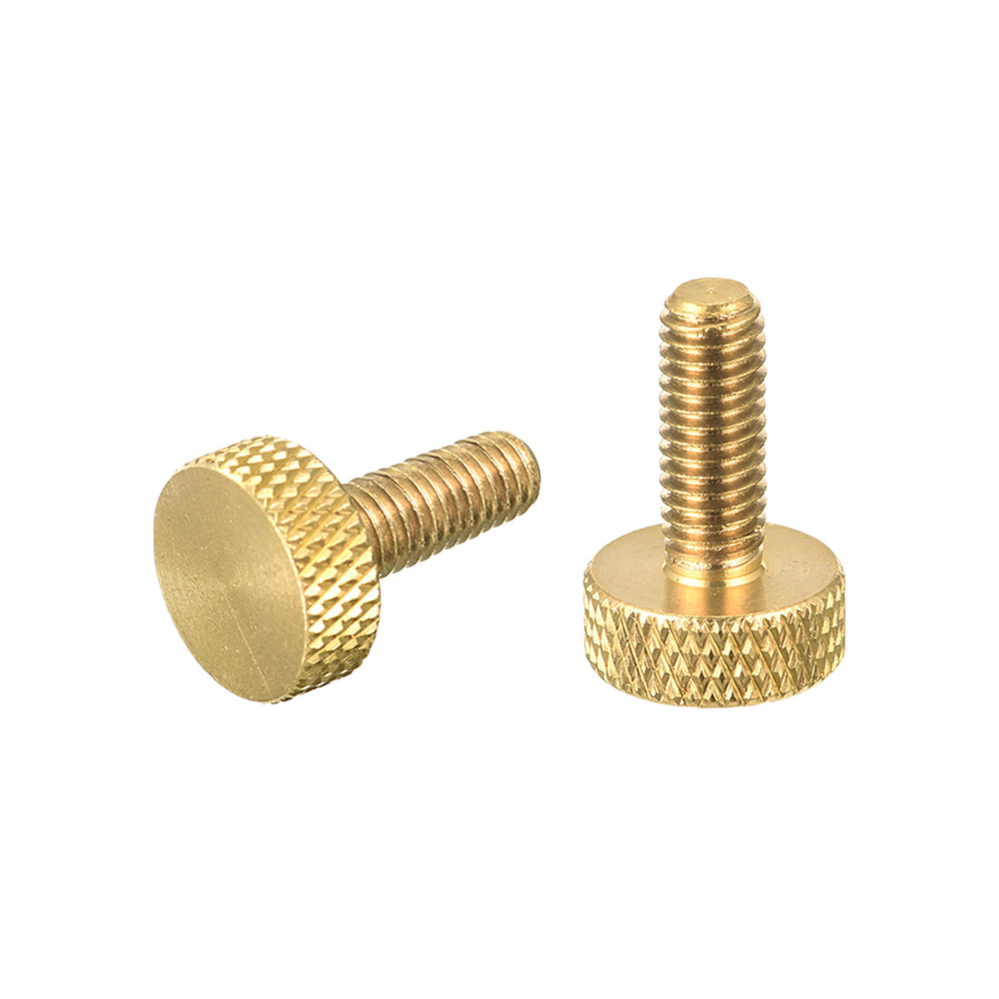 Uxcell 2Pcs Brass Knurled Thumb Screws, M5x12mm Flat Grip Bolt Knobs ...