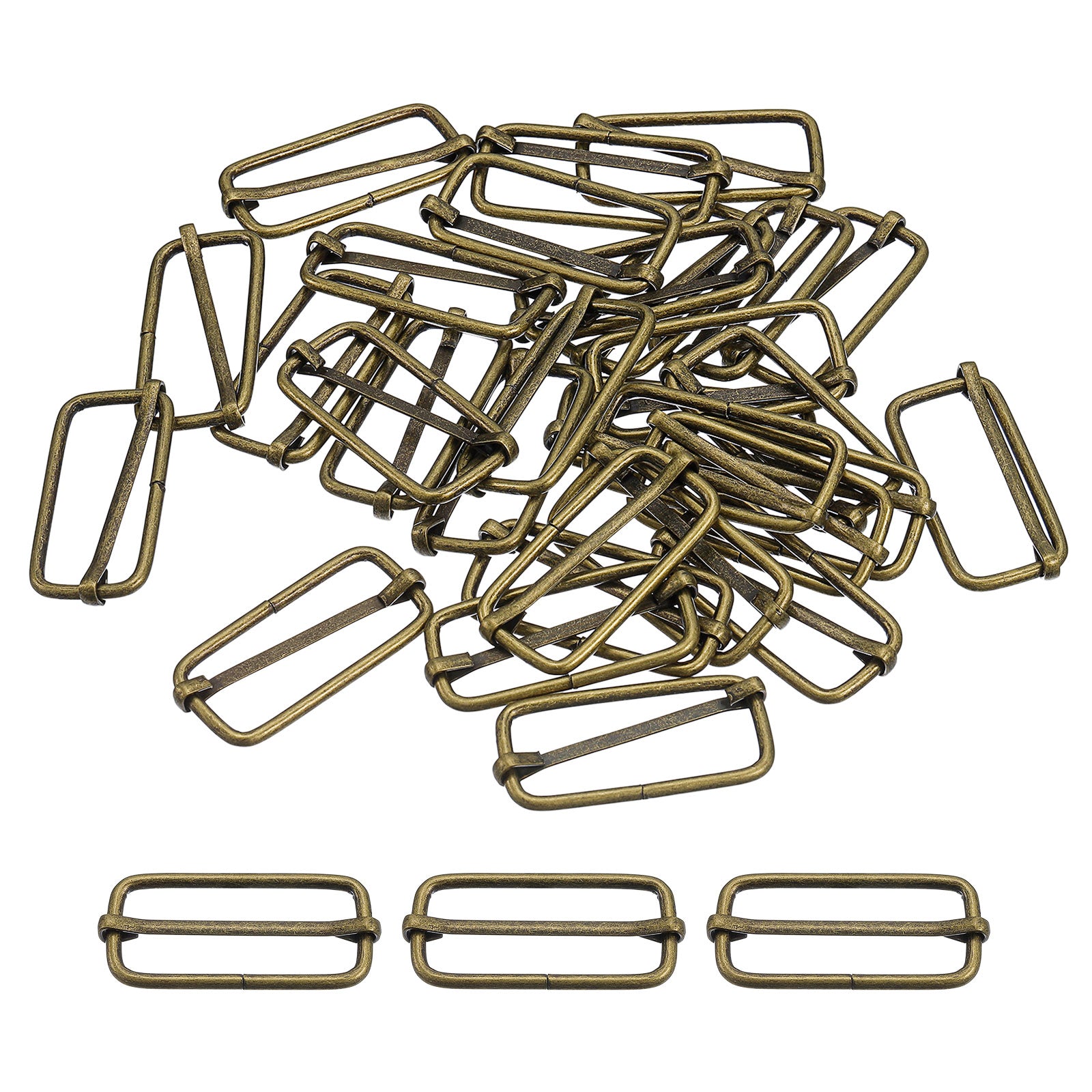Uxcell Slides Buckles, Metal Adjuster Triglides Slide Buckle Roller Pin ...