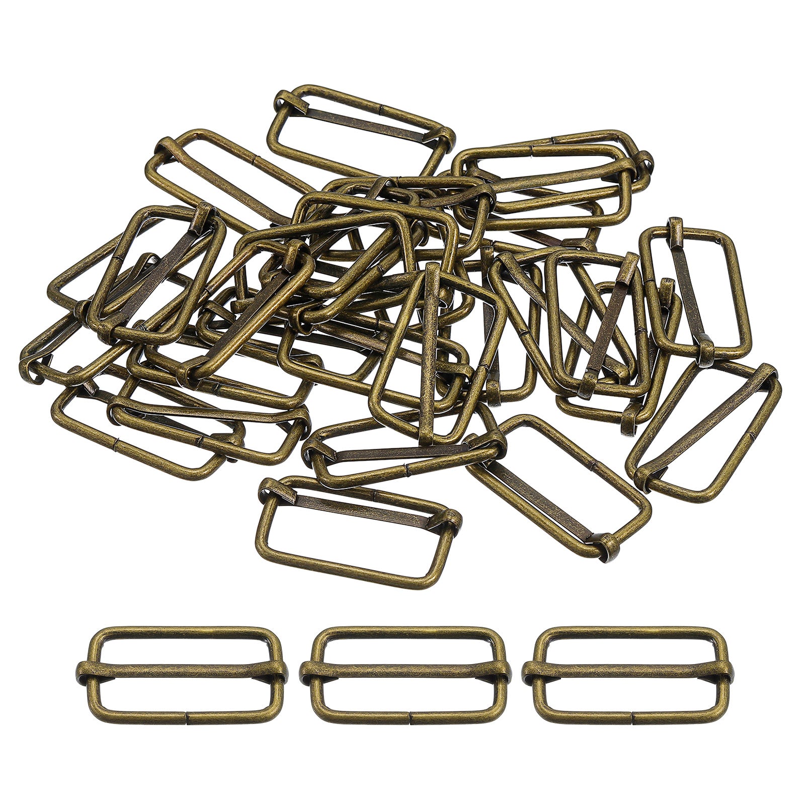 Uxcell Slides Buckles, Metal Rectangle Adjuster Triglides Slide Buckle ...