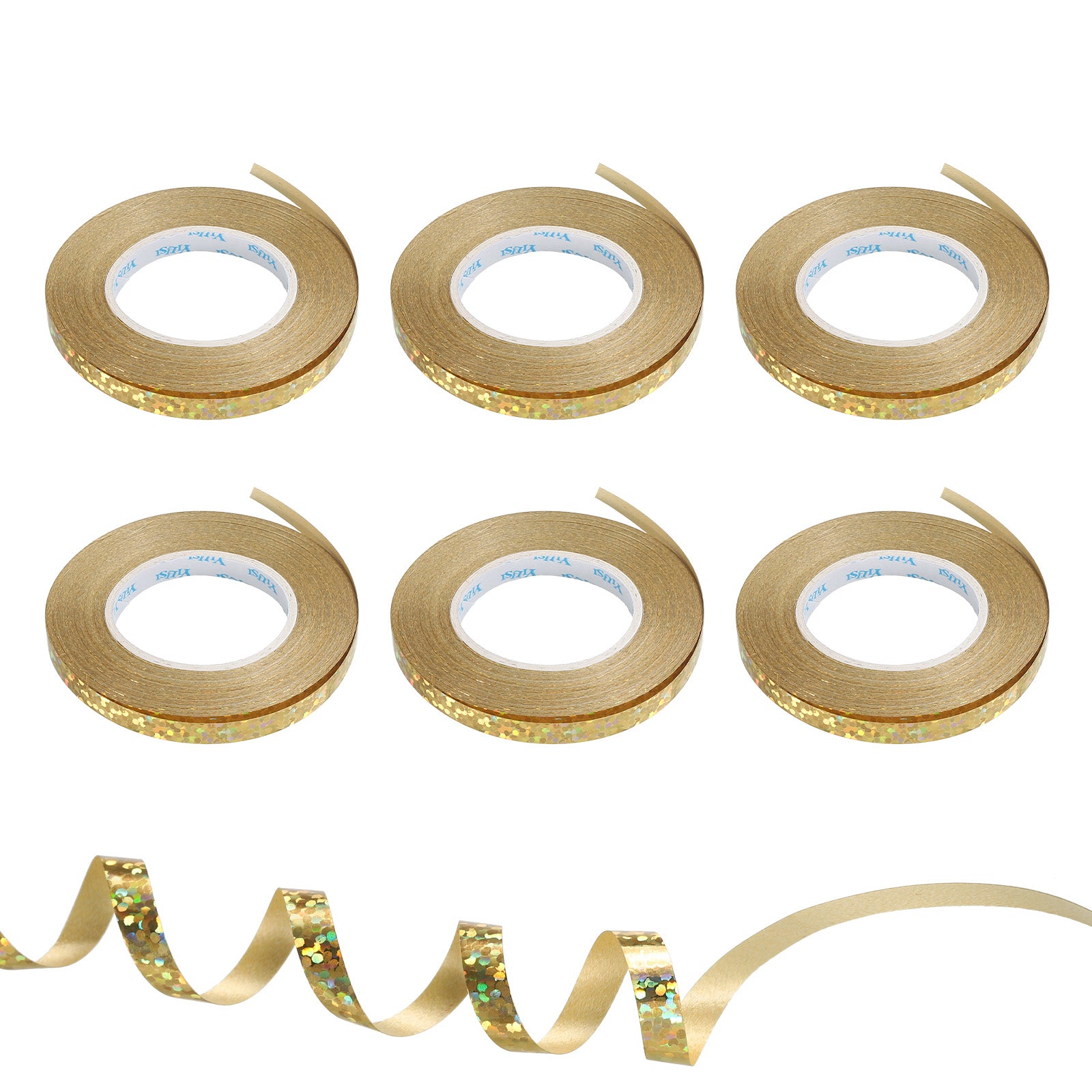 Curling Ribbon Crimped Balloon String 3/16" 11 Yards 6 Roll for Party ...