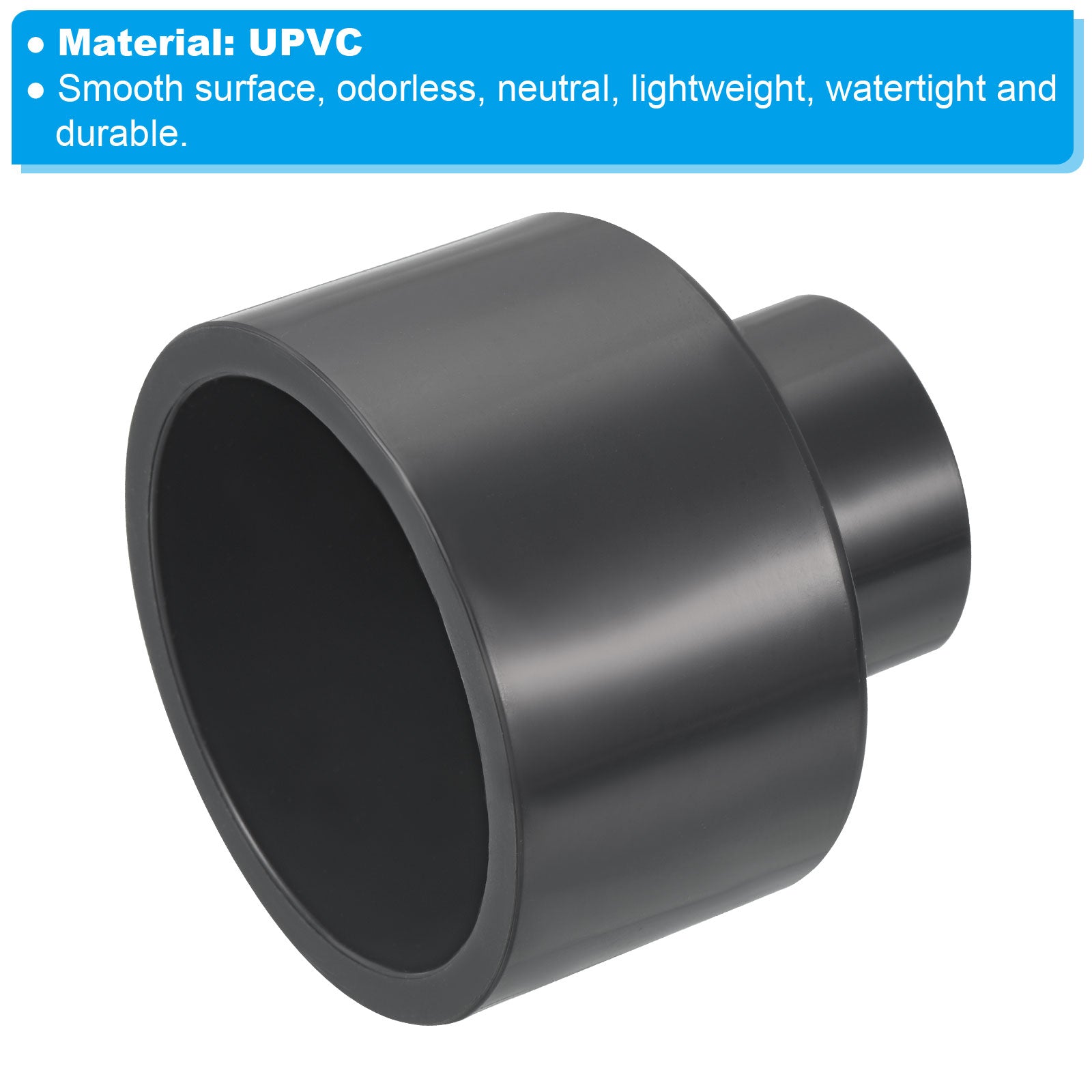 UPVC Reducer Pipe Fitting 2.5x1.3 Inch Socket, Straight Coupling ...