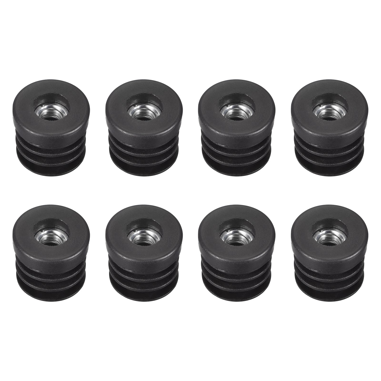 Uxcell 8Pcs 25mm/0.98" Caster Insert with Thread, Round M8 Thread for ...