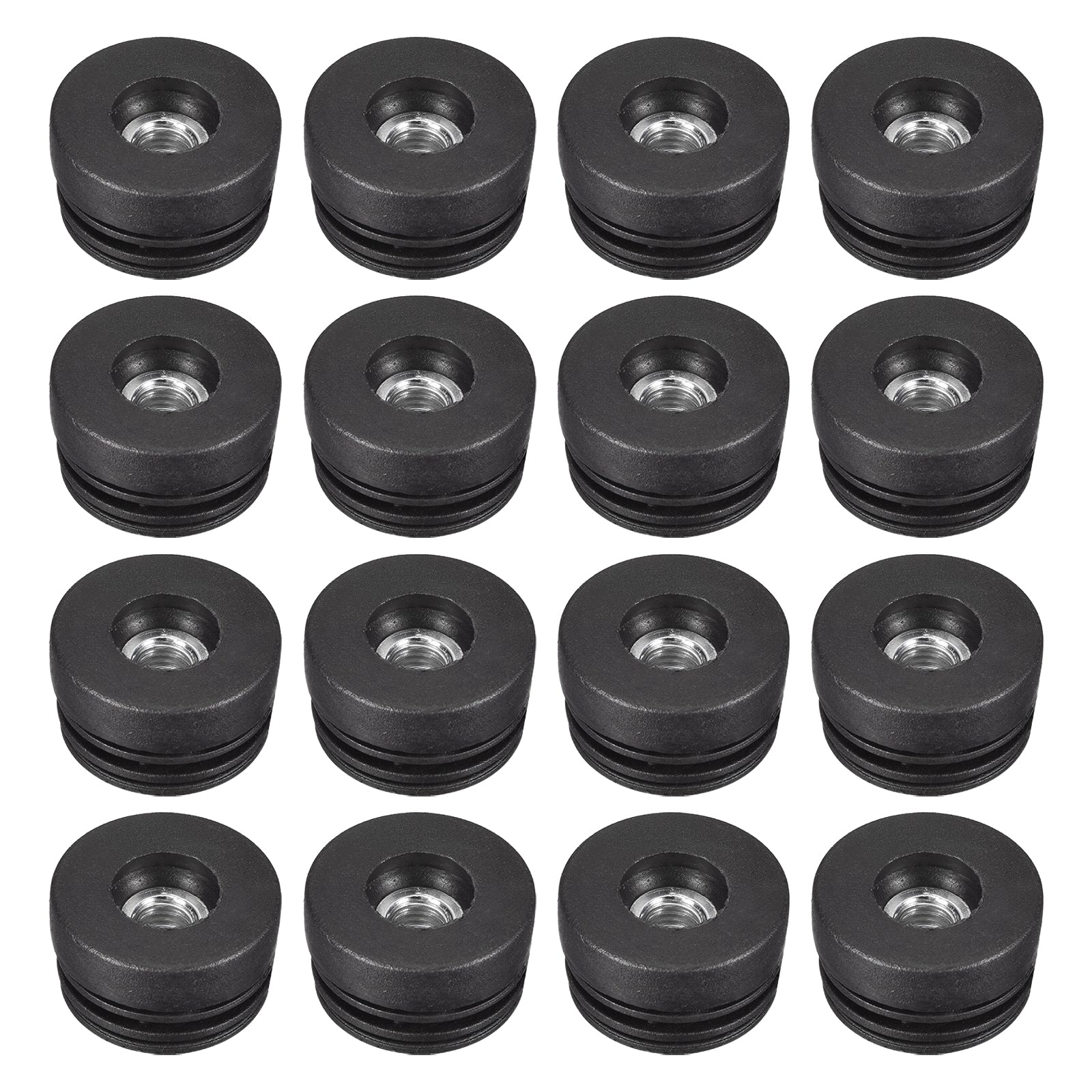 Uxcell 24Pcs 38mm/1.5" Caster Insert with Thread, Round M10 Thread for ...
