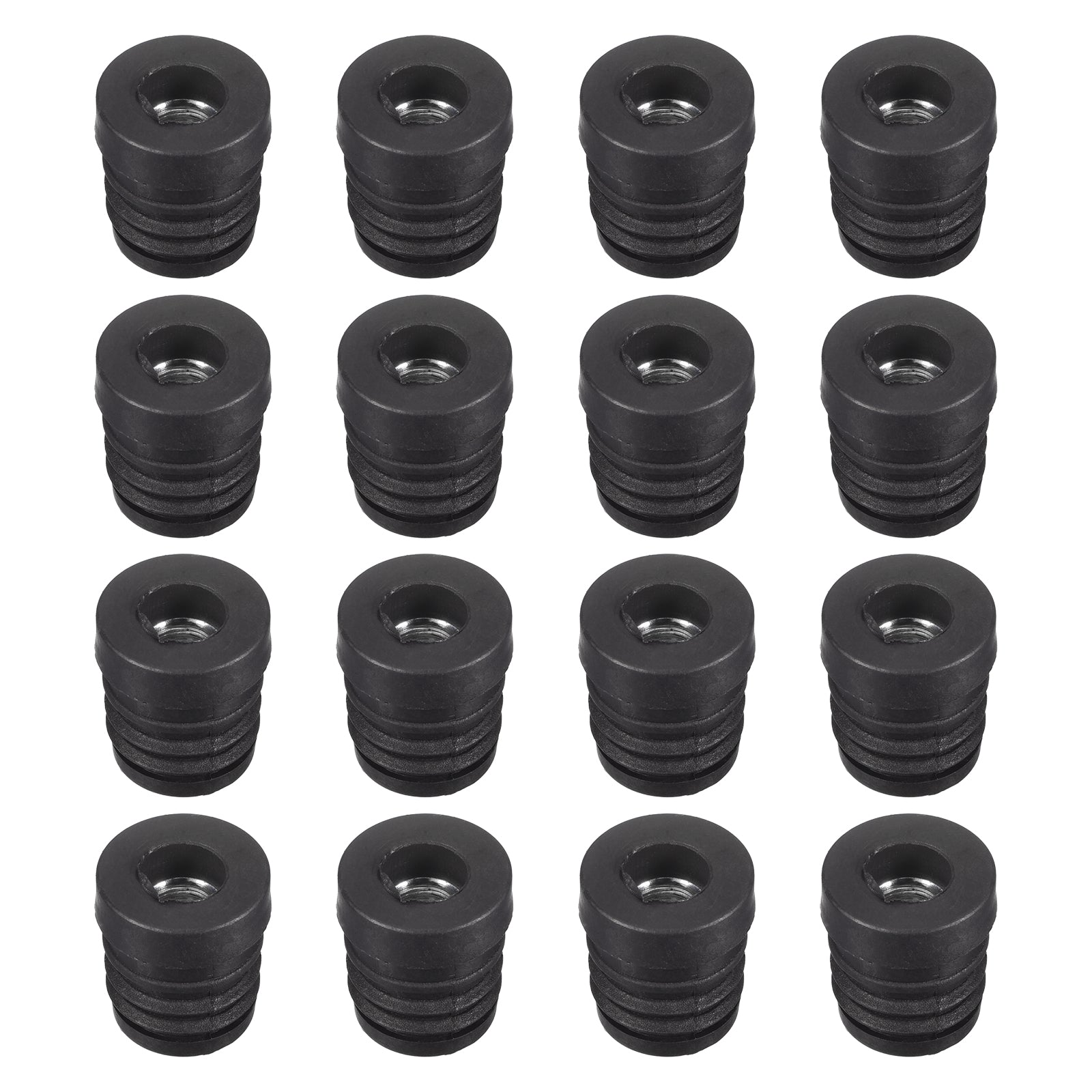 Uxcell 16Pcs 19mm/0.75" Caster Insert with Thread, Round M8 Thread for ...