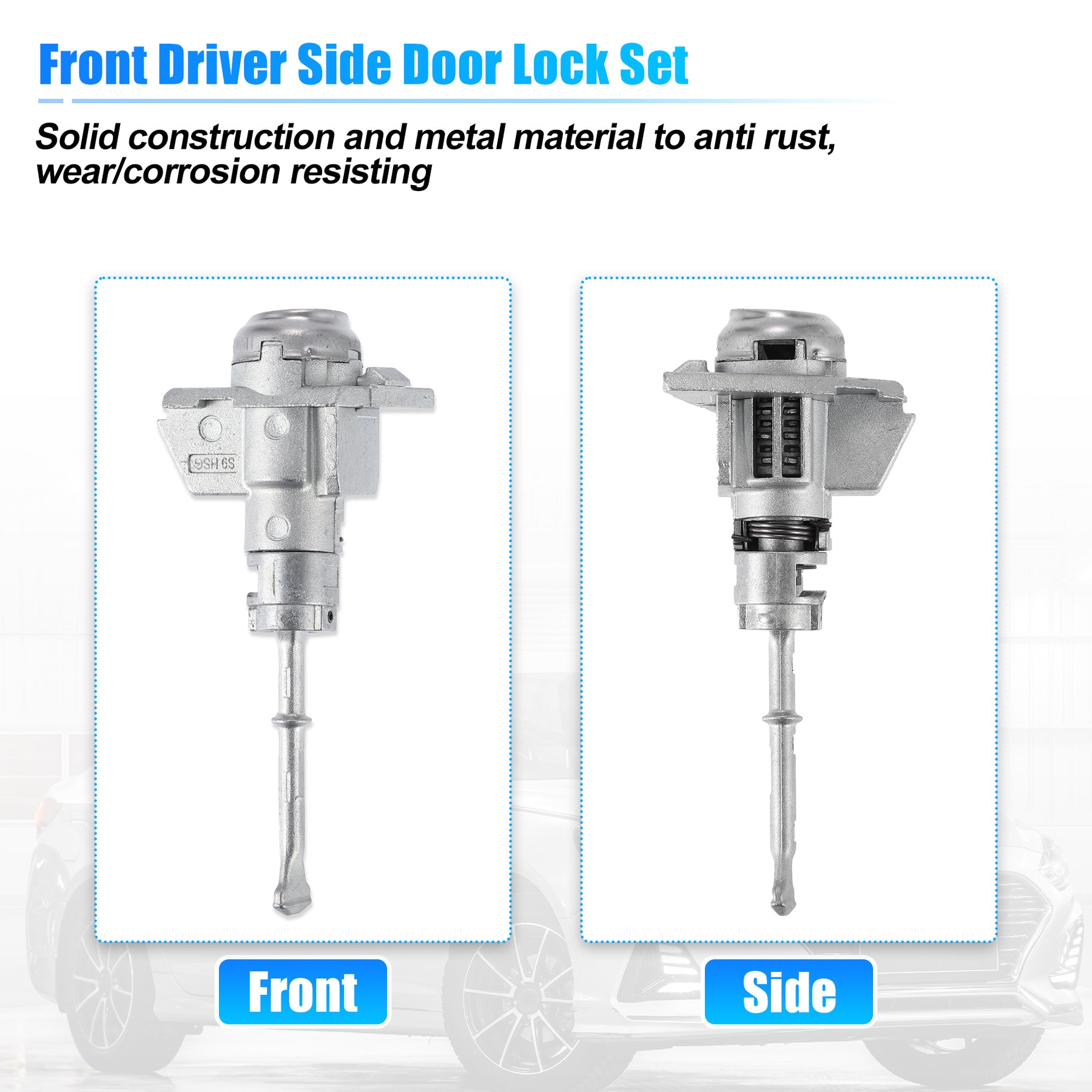 Front Door Lock Cylinder Set W/ Key for Hyundai Sonata 2015-2019 81970 ...