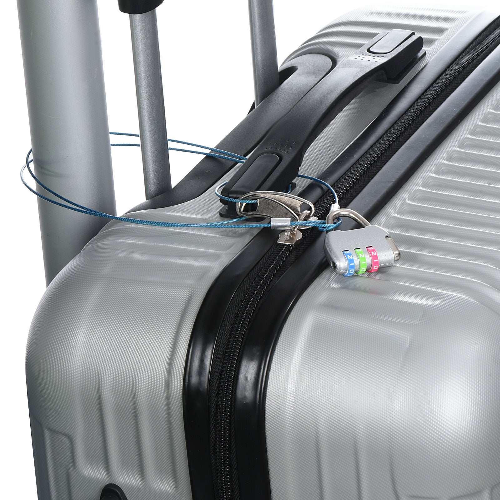 3.3Ft Safety Cable Lock, 2 Pack Stainless Steel 1.5mm Dia Security Wire ...