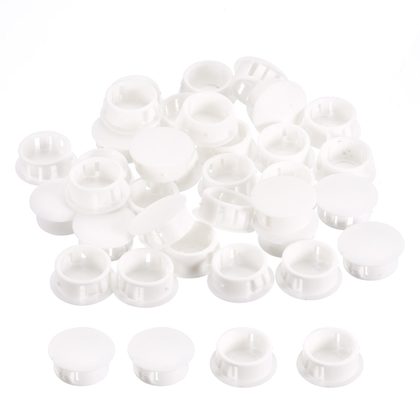 Uxcell 36Pcs 25/32" Plastic Hole Plugs Panel Flush Type Knockout ...