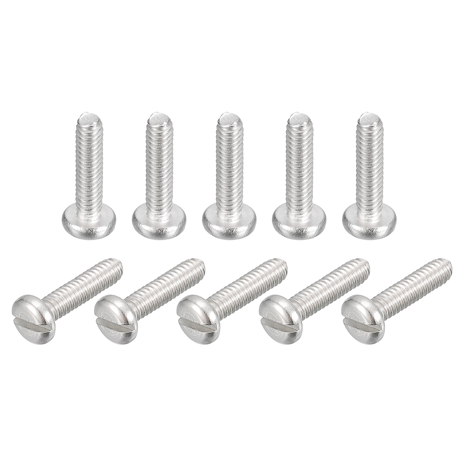Uxcell 304 Stainless Steel Machine Screws, 50pcs M2x8mm Slotted Pan Head Bolts | Harfington