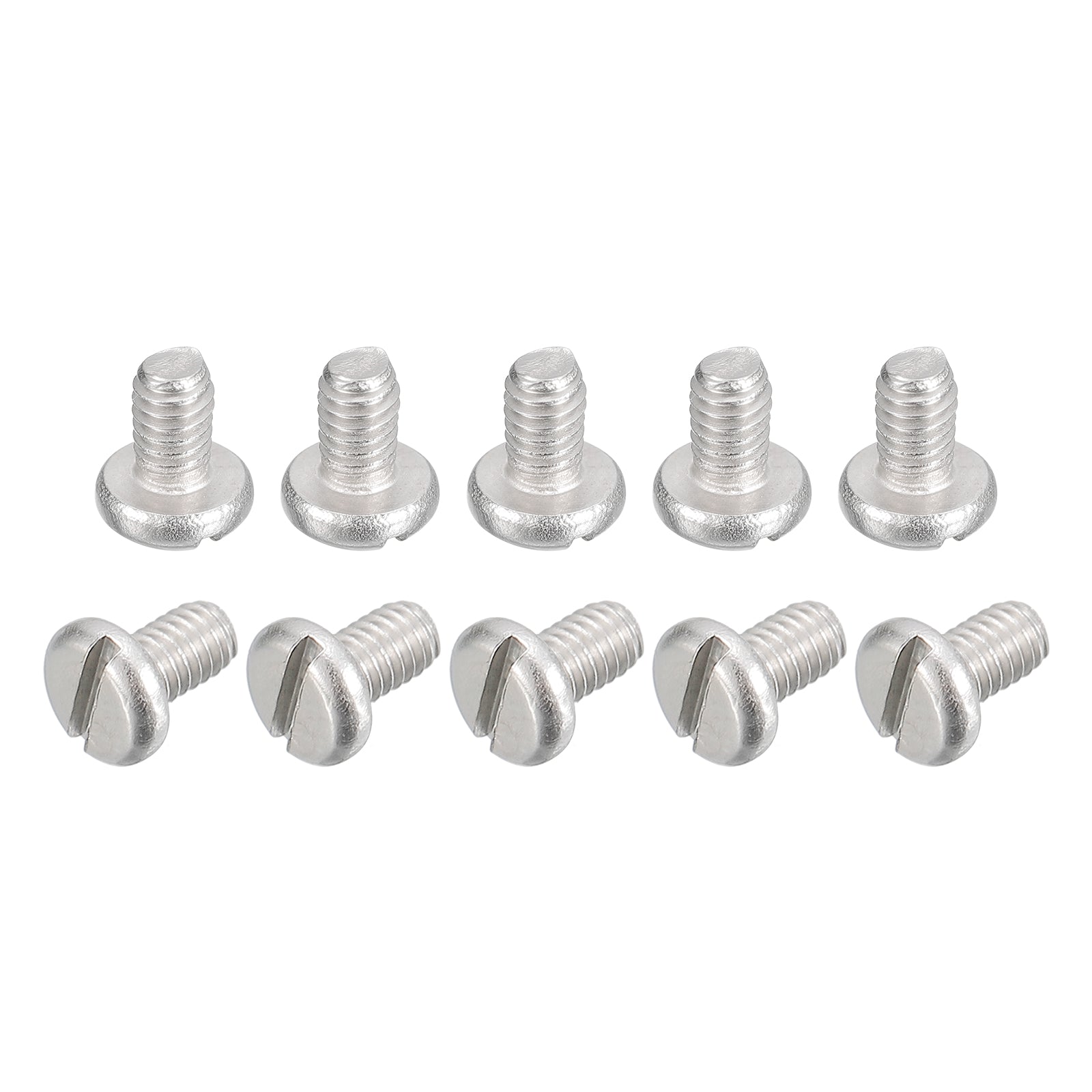 Uxcell 304 Stainless Steel Machine Screws, 50pcs M2.5x4mm Slotted Pan Head Bolts | Harfington
