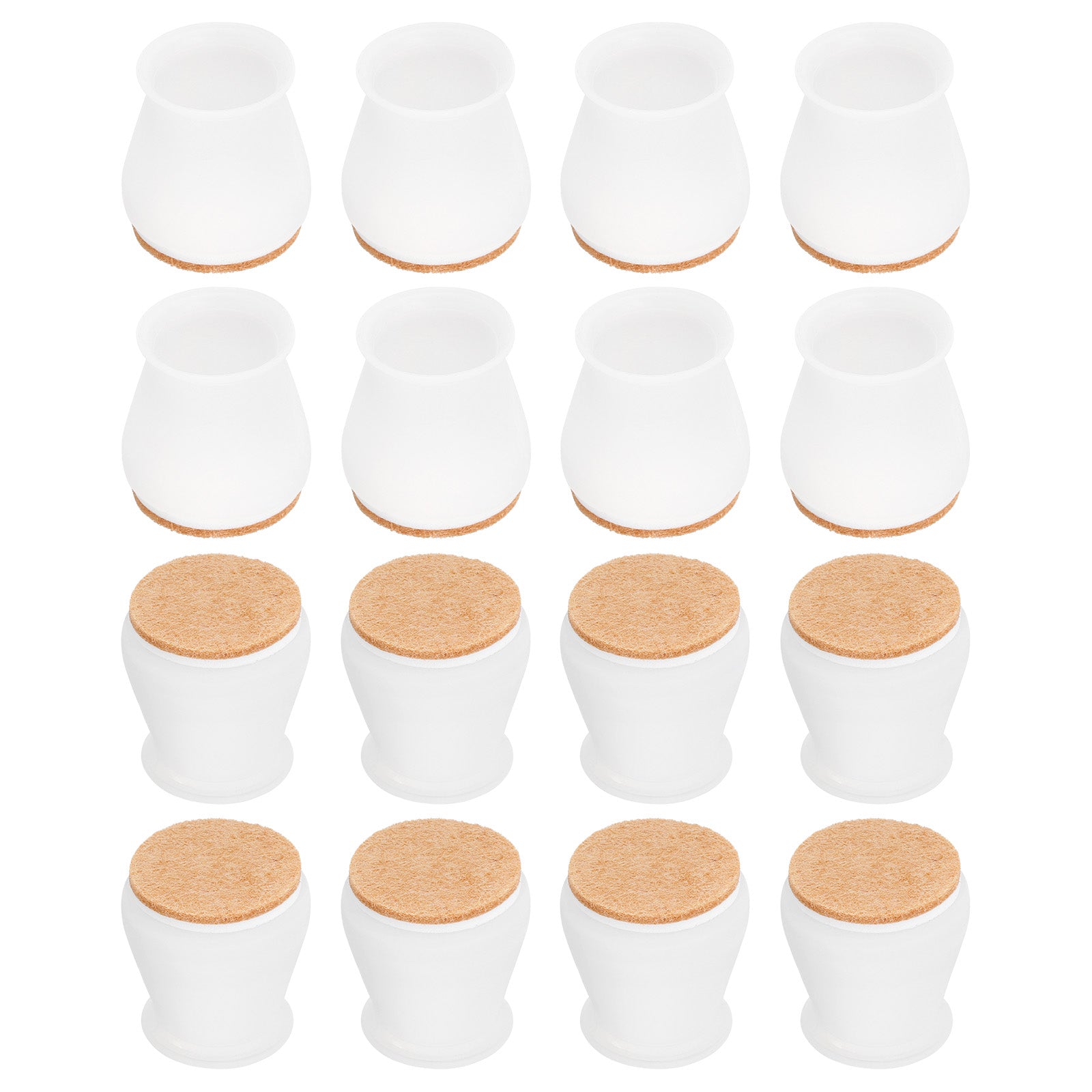 Uxcell Chair Leg Floor Protectors, 16Pcs 23mm(0.91") Silicone & Felt ...