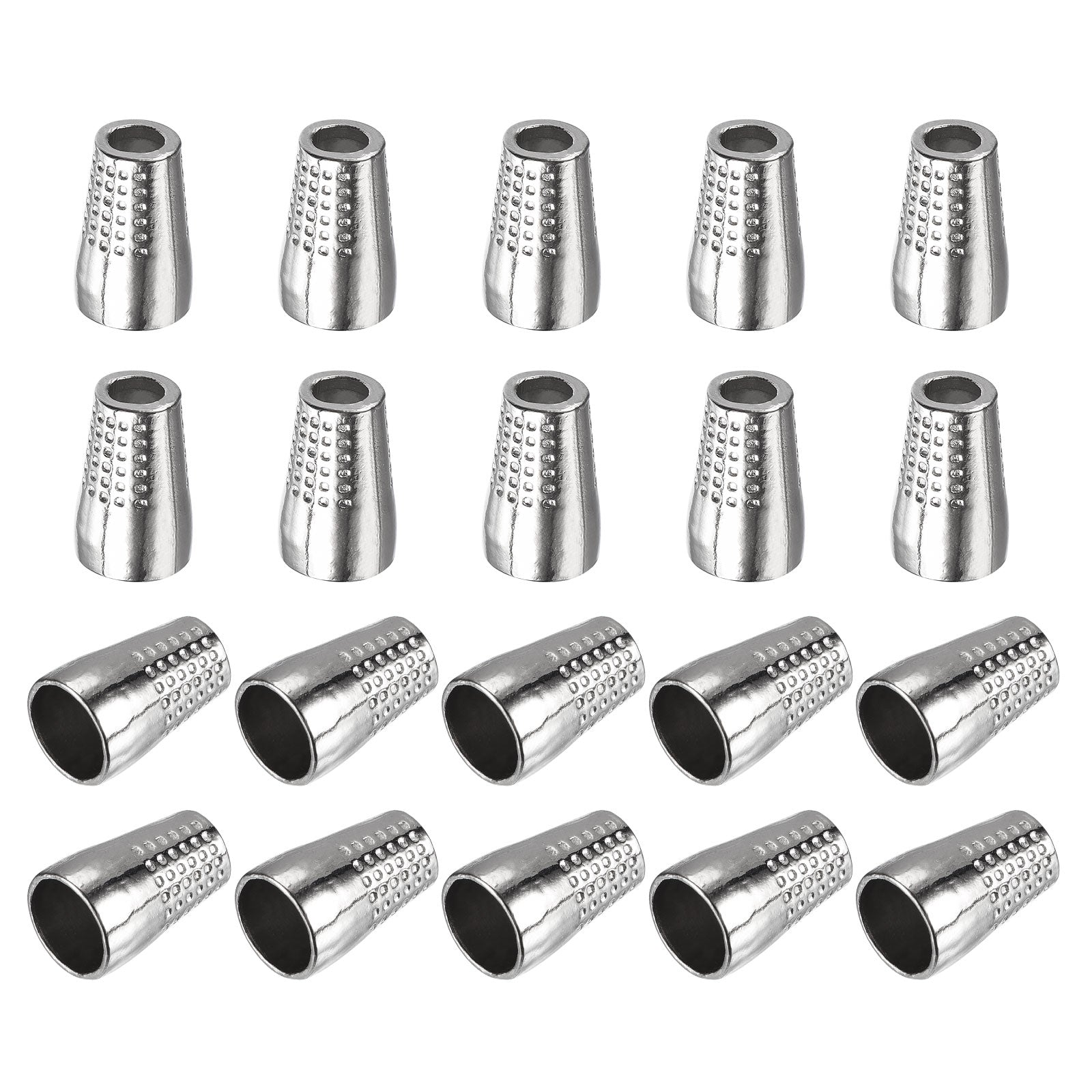 Uxcell 30Pcs 4.5mm Metal Bell Stopper Conical Cord Ends Lock Fastener ...