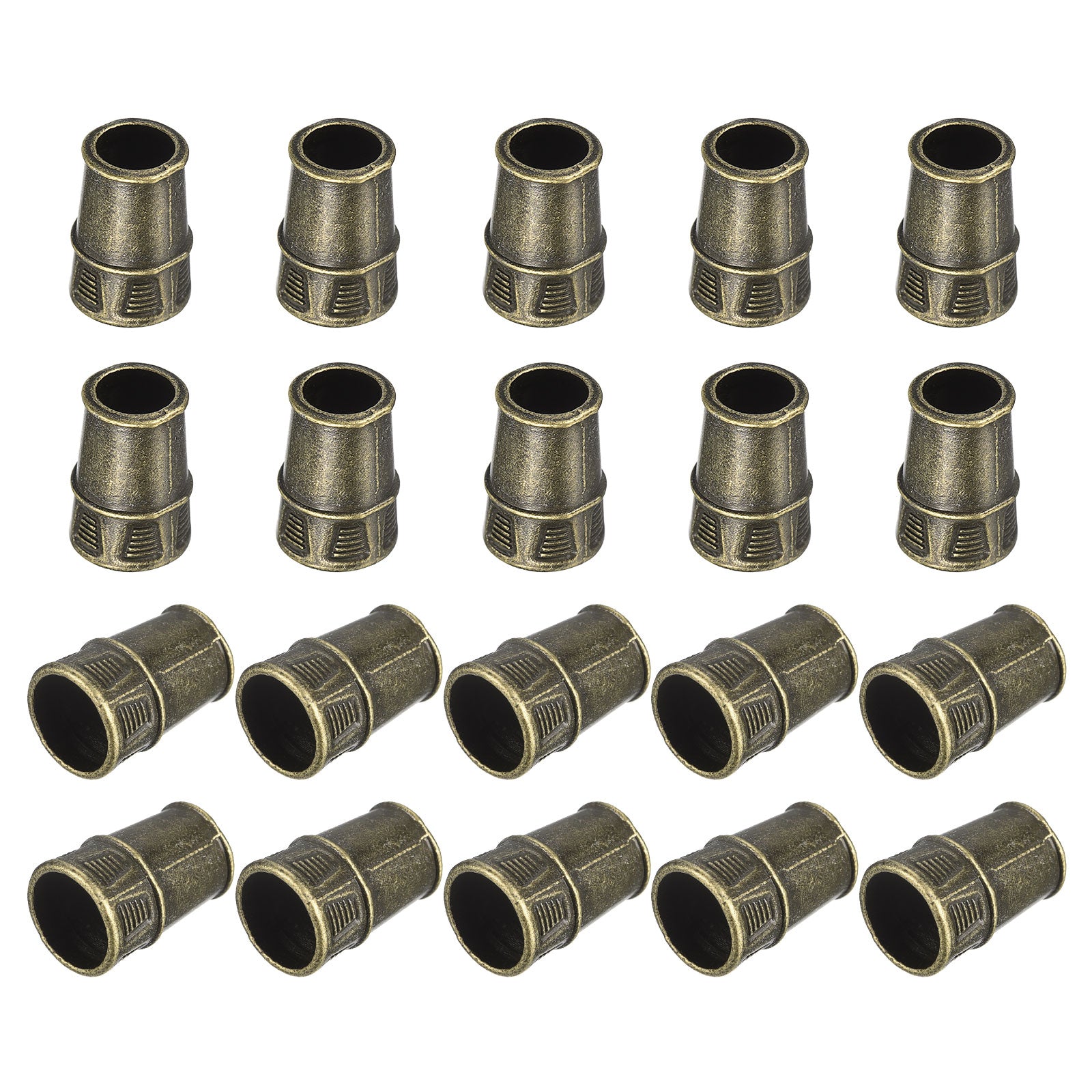 Uxcell 30Pcs 6mm Metal Bell Stopper Conical Cord Ends Lock Fastener ...