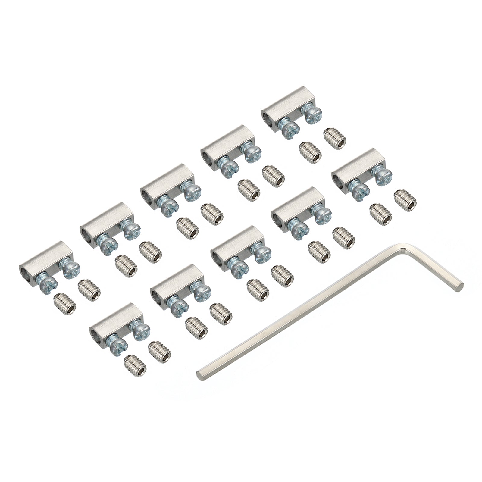 3mm Hole Wire Rope Clips Set, 10 Pcs Steel Single Holes Lock Cable ...