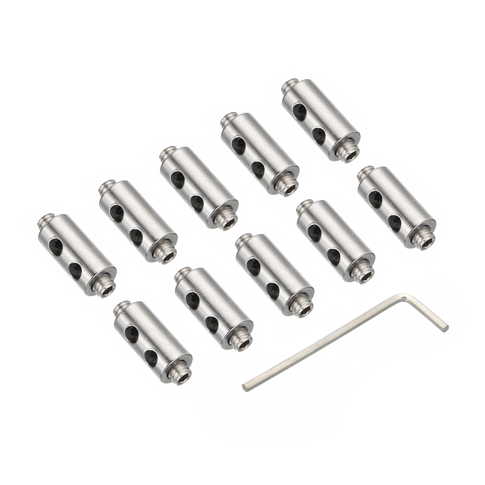 14x7mm Wire Rope Clips Set, 3mm Hole 10 Pcs Steel Double Holes Lock ...