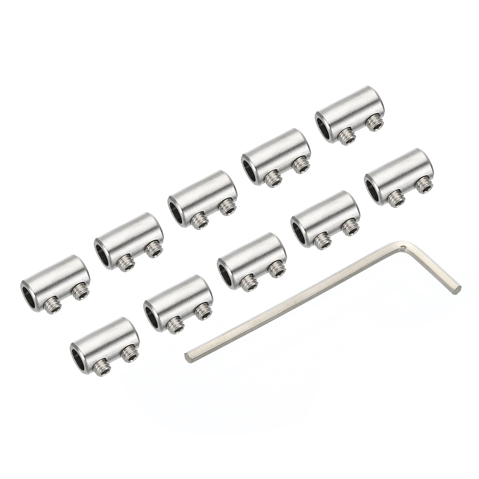 14x8mm Wire Rope Clips Set, 5mm Hole 10 Pcs Steel Double Holes Lock ...