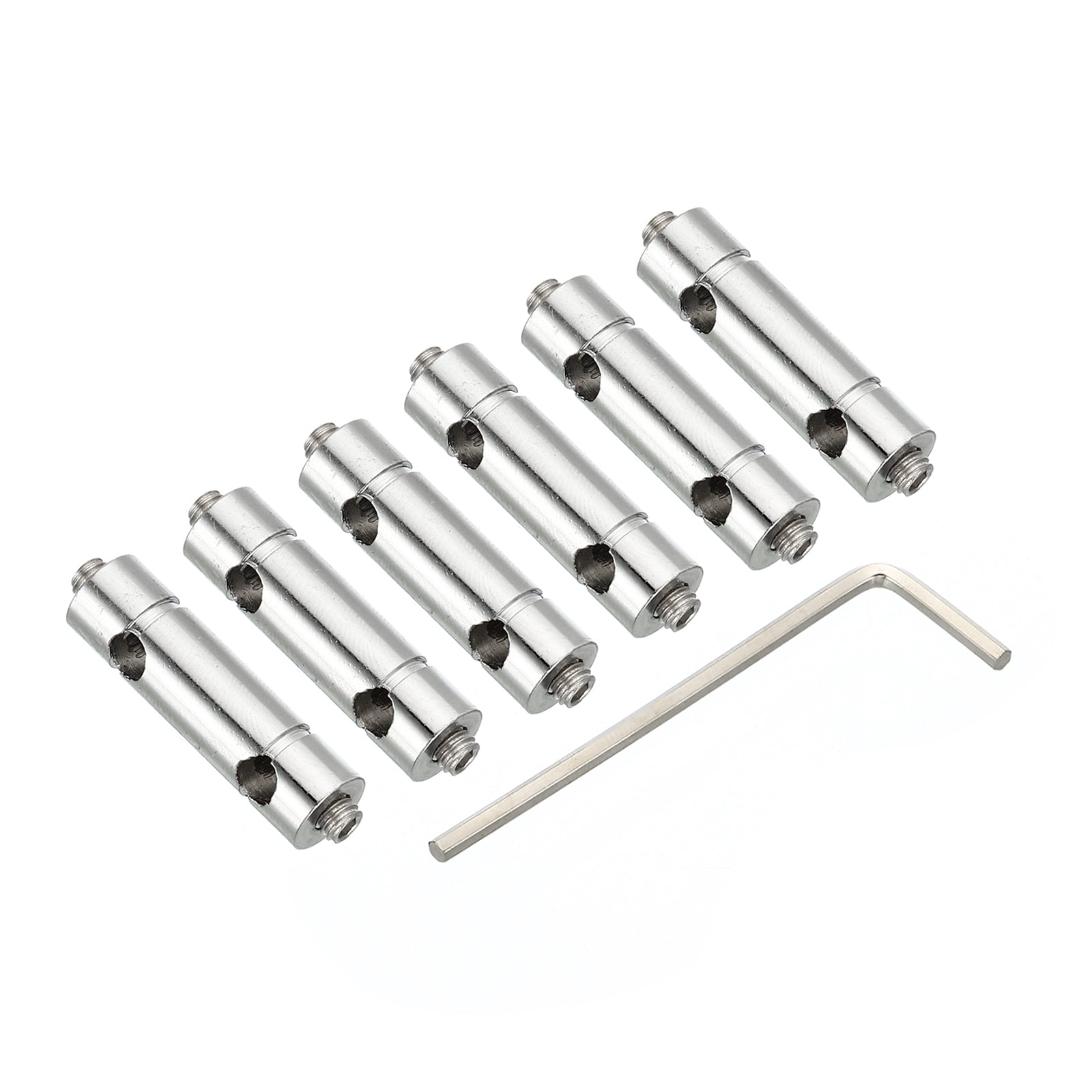 28x8mm Wire Rope Clips Set, 3.6mm Hole 6 Pcs Steel Double Holes Lock ...