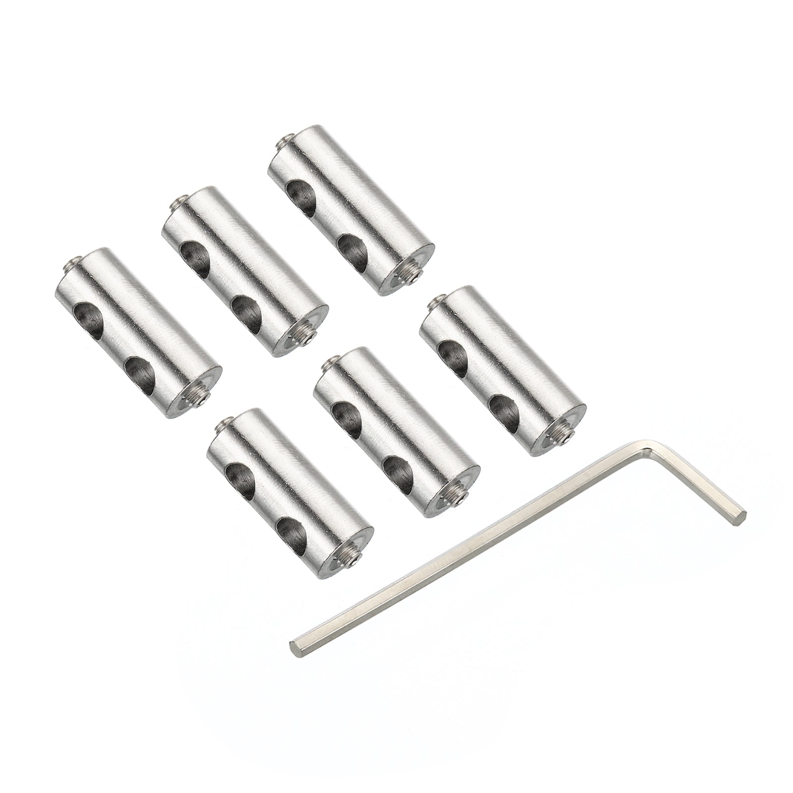 25x11mm Wire Rope Clips Set, 6mm Hole 6 Pcs Steel Double Holes Lock ...