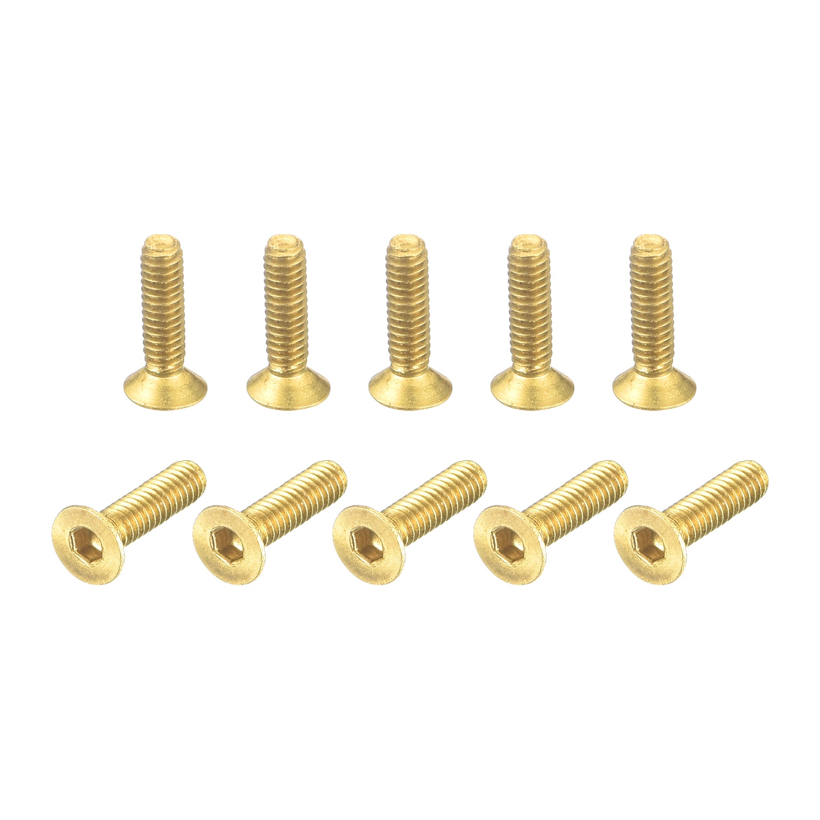 M2 Socket Screws Uxcell M2-0.4x6mm Brass Socket Cap Screws - 48Pcs ...