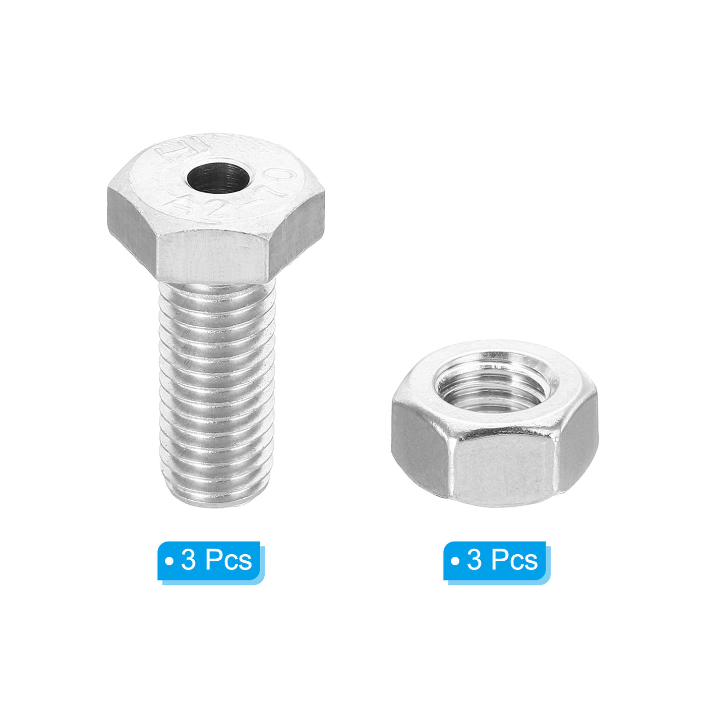 M10x25mm Hollow External Hexagon Screw, 3 Set Cylindrical Lamp ...