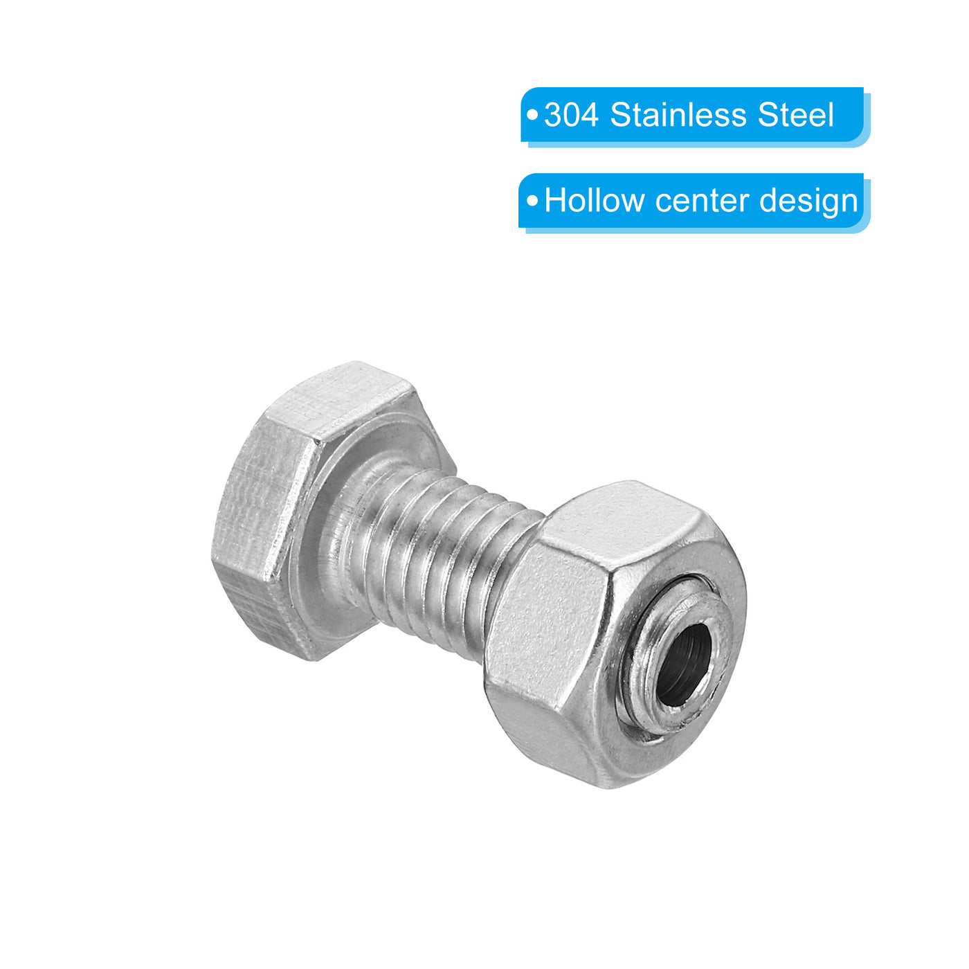 M10x25mm Hollow External Hexagon Screw, 3 Set Cylindrical Lamp ...