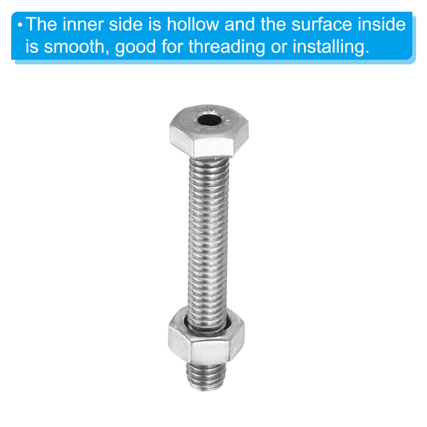 M6x40mm Hollow External Hexagon Screw, 2 Set Cylindrical Lamp Threading ...