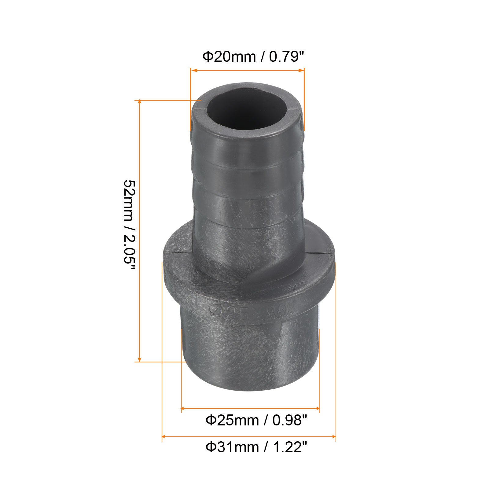 UPVC Reducer Pipe Fitting 25x20mm, 6 Pack Straight Coupling Connector ...