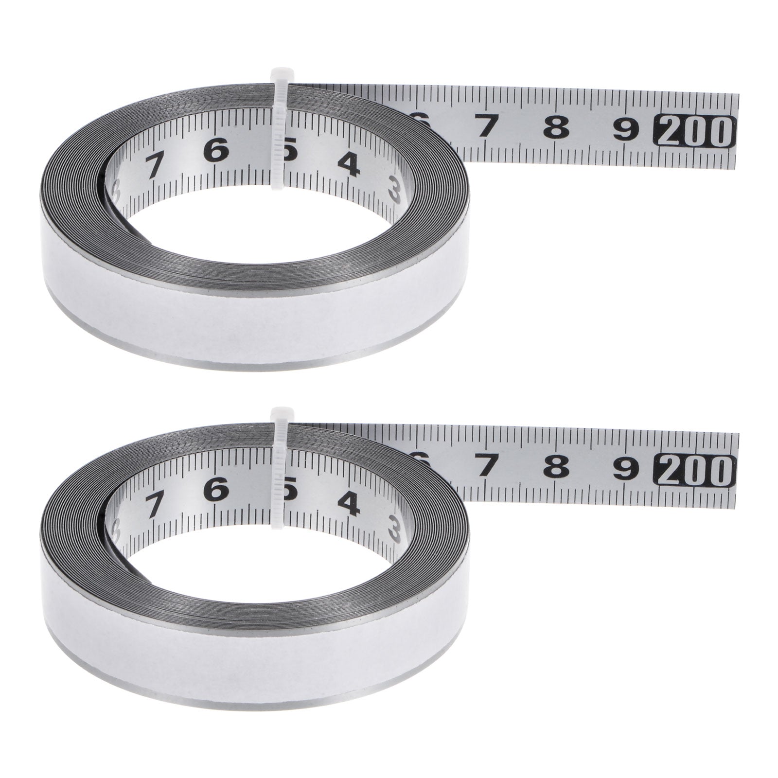 2pcs Self-Adhesive Measuring Tape 200cm Metric Middle to Both Sides ...