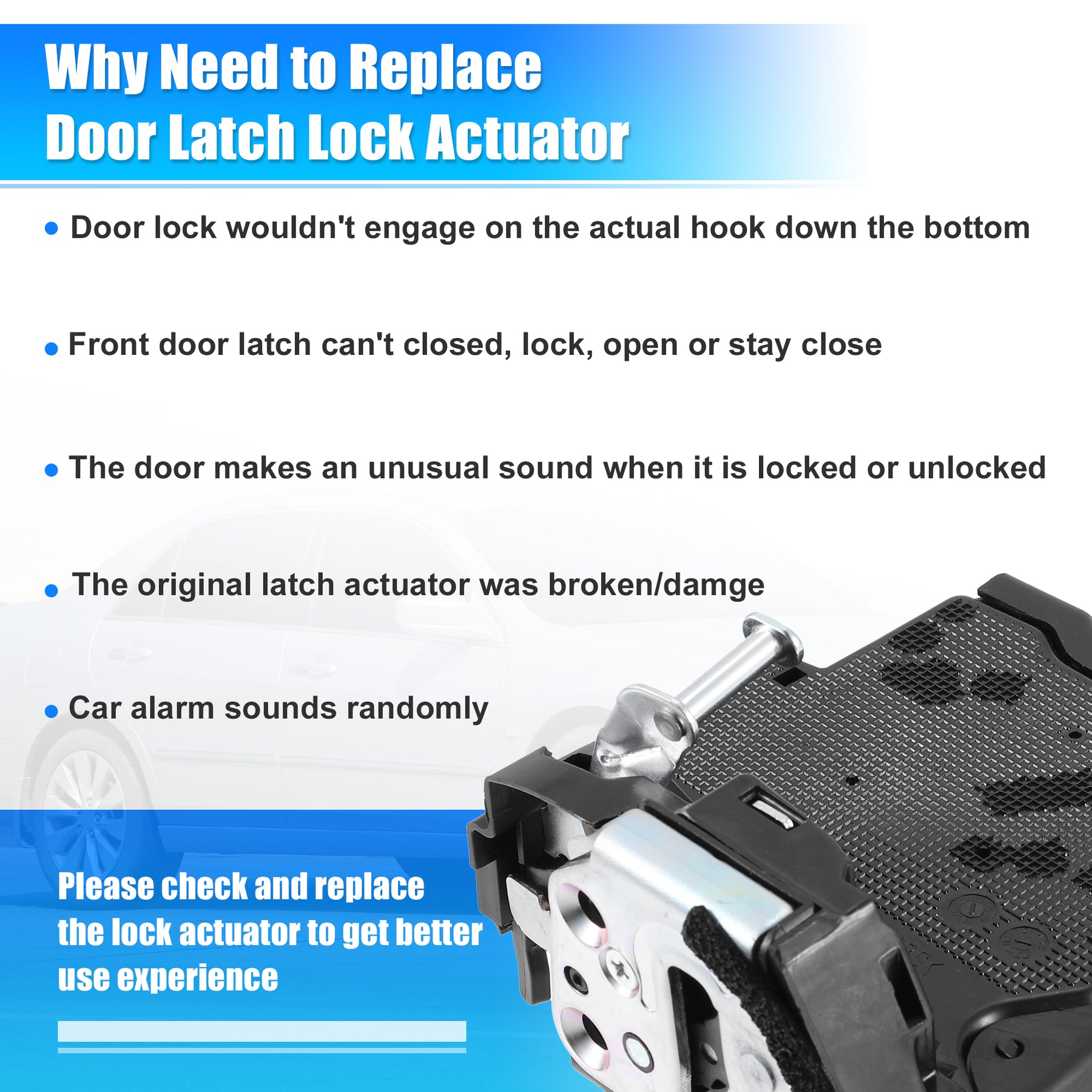 Rear Left Side Door Lock Actuator Motor for Toyota Camry 2007-2017 ...