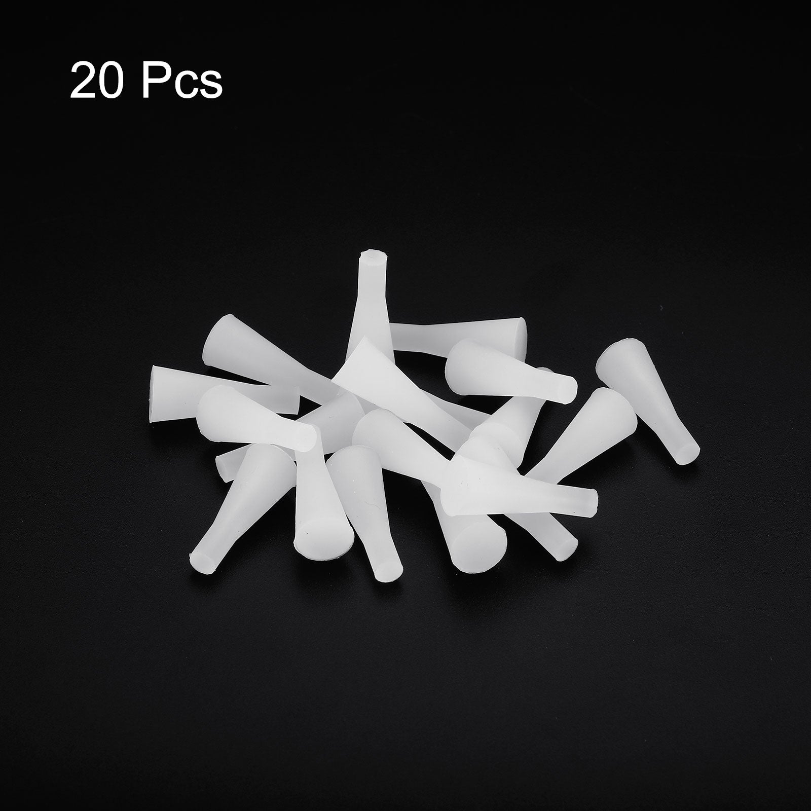 Silicone Rubber Tapered Plug 4mm to 8mm Solid White for Lab Use 20 ...