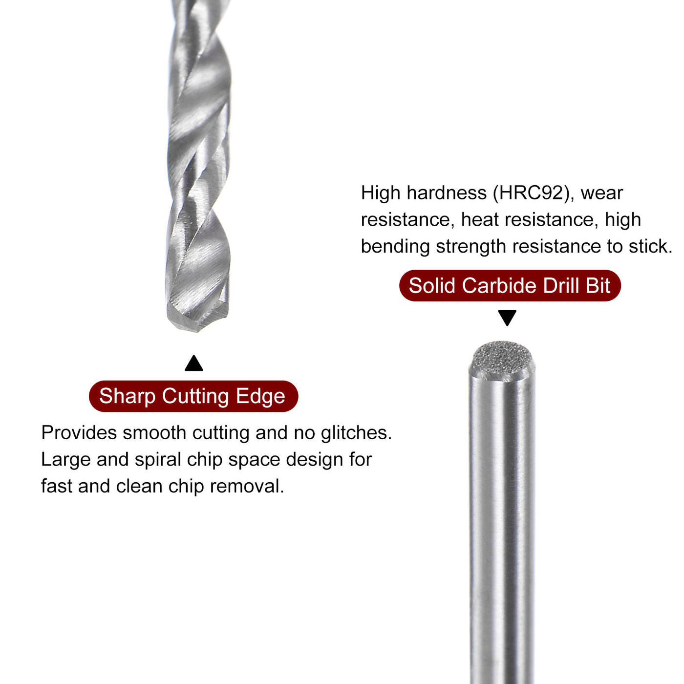 1.55mm C3/K10 Tungsten Carbide Precision Straight Shank Twist Drill Bit ...