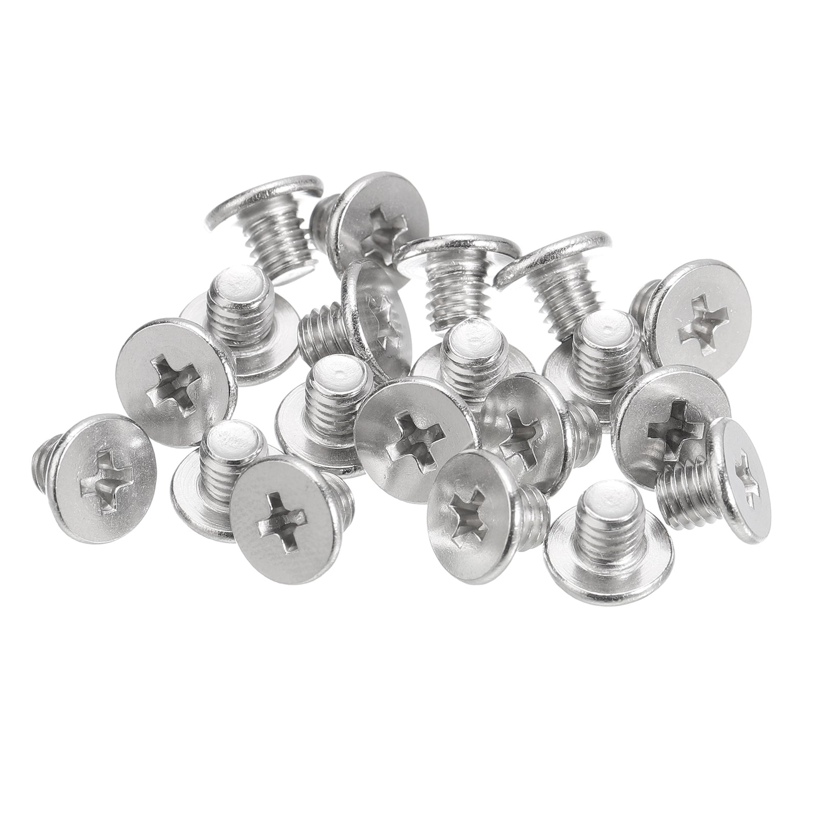 Uxcell M5-0.8 x 5mm 20Pcs Metal Flat Round Head Screws Phillips Drive ...