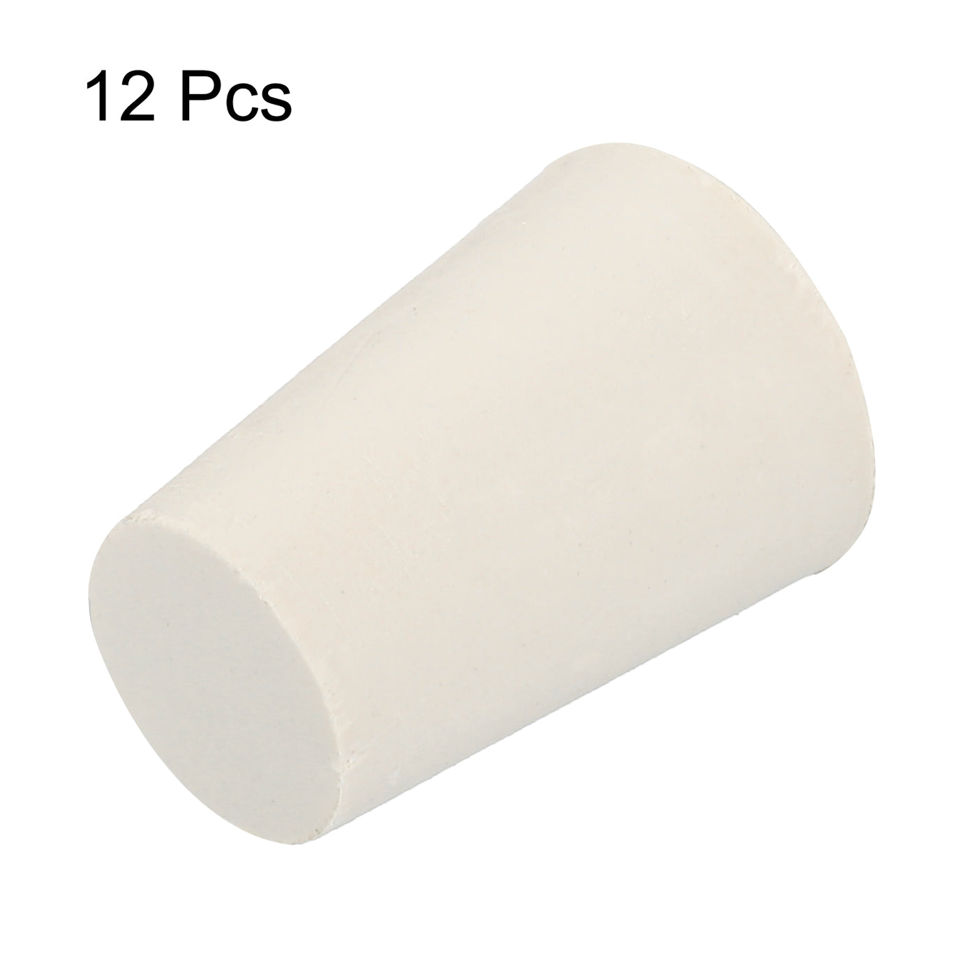 Rubber Tapered Plug 14mm to 19mm Solid Test Tubes Bungs Stopper White ...
