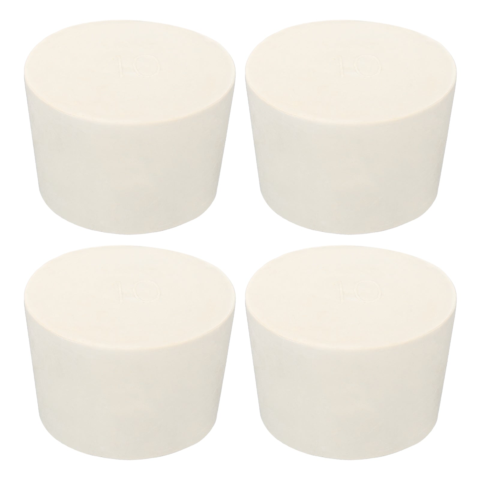 Rubber Tapered Plug 43mm to 50mm Solid Test Tubes Bungs Stopper White 4 ...